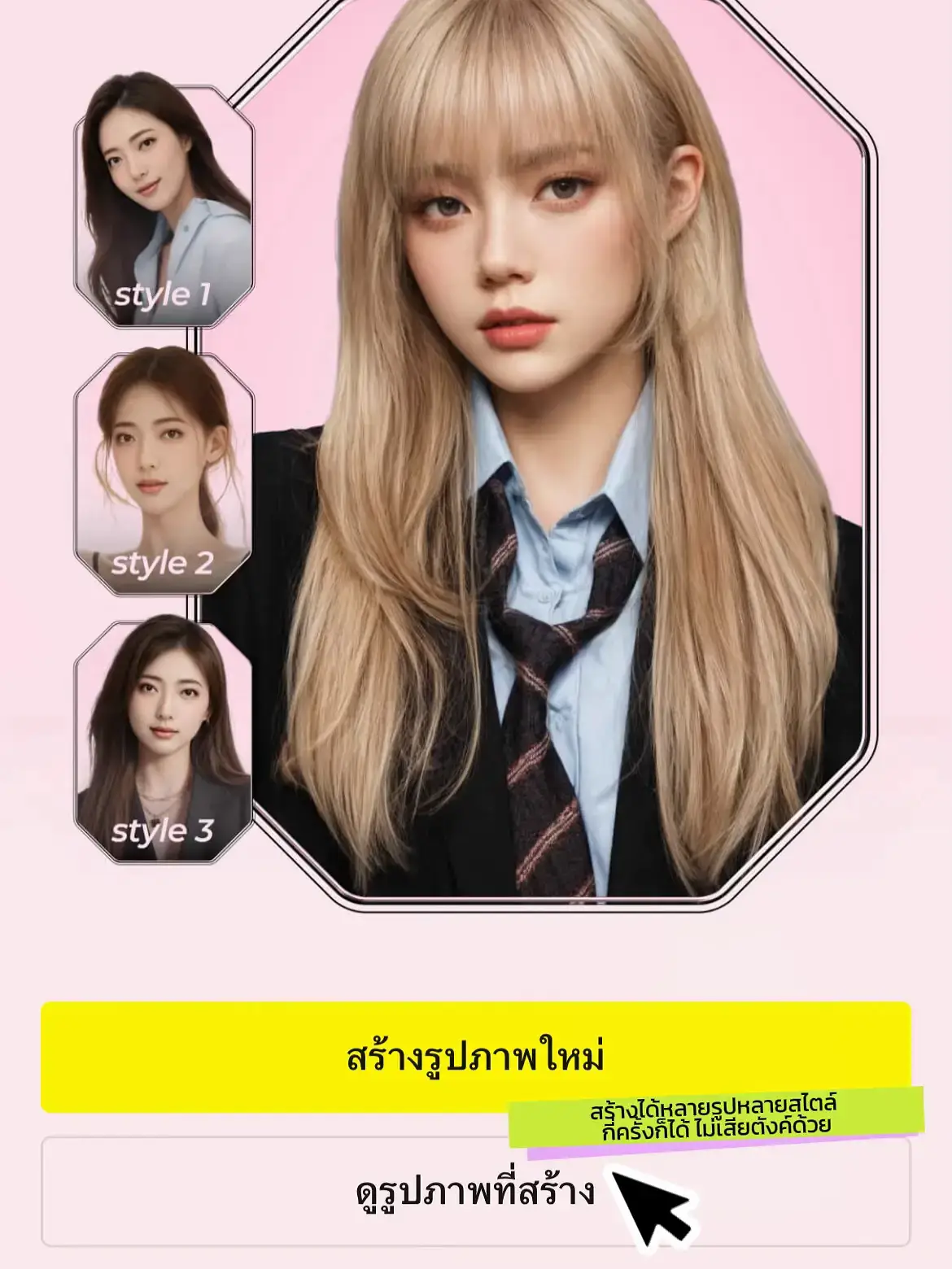 Lemon8🍋 ออกฟีเจอร์ใหม่!! AI Portrait มาลองเล่นกันน😍 | แกลเลอรีที่โพสต์โดย Janenyrubyjane | Lemon8