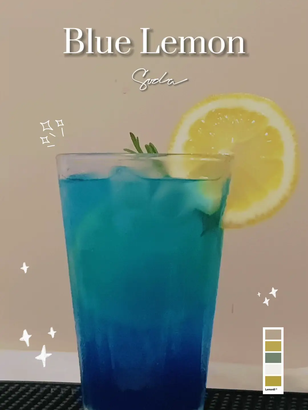 ลองทำ 🍋Bluelemon soda 🍋กินเอง | แกลเลอรีที่โพสต์โดย Visaมารีวิว ️ | Lemon8