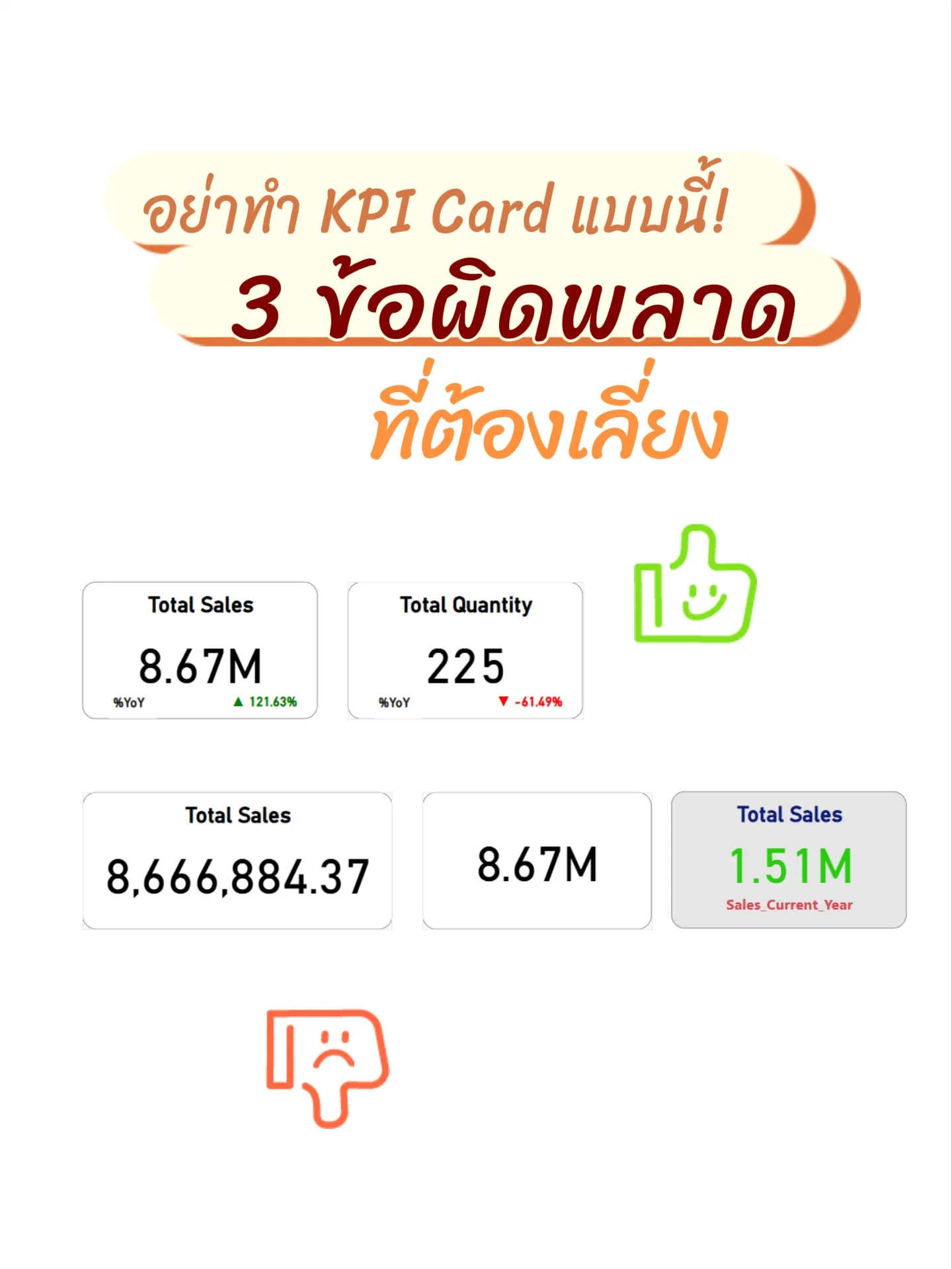 มือใหม่ก็ทำได้! สอนสร้าง KPI Card ภายใน 5 นาที | แกลเลอรีที่โพสต์โดย ...