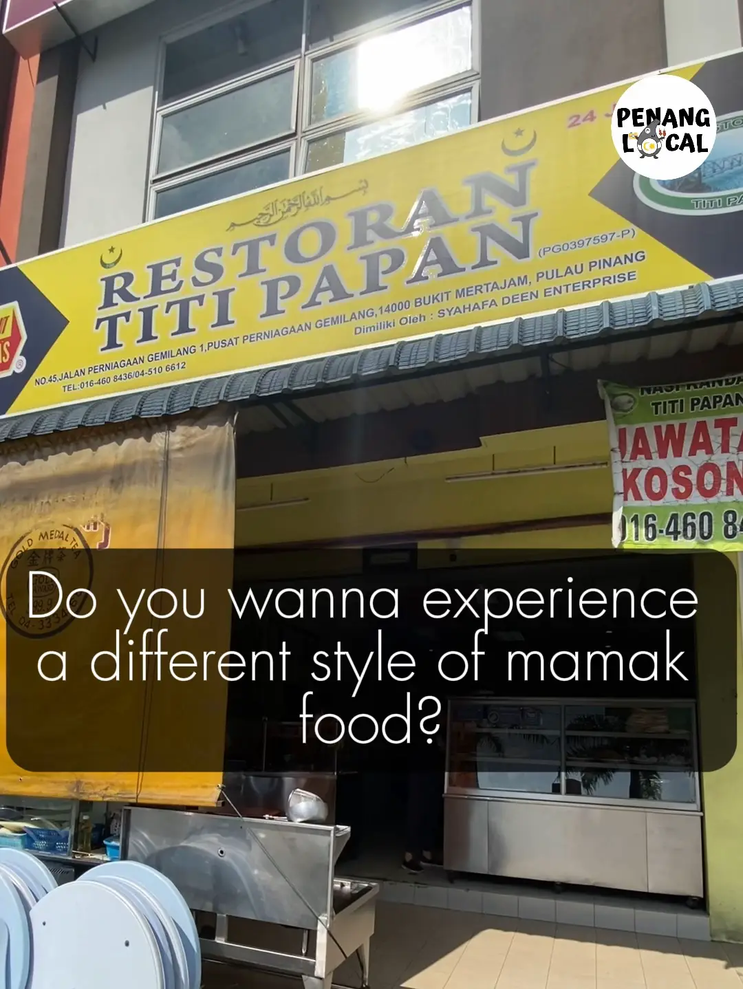 Restoran Titi Papan | Penang-Local | Video published by Penang-Local ...