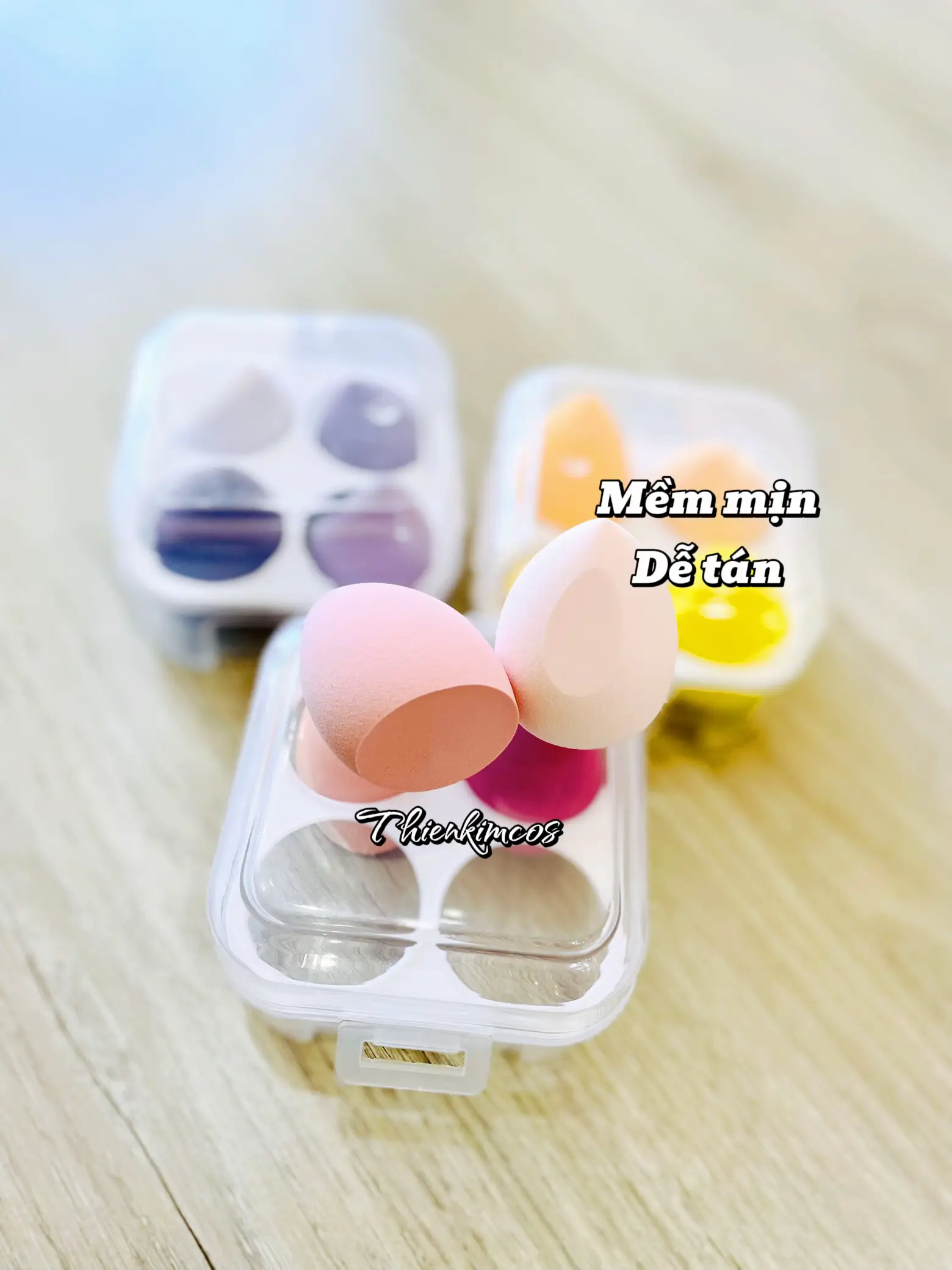 Mút tán kem 3️⃣9️⃣k/ hộp 4 mút, tách 1️⃣5️⃣k | Bộ sưu tập do Thienkimcos đăng | Lemon8