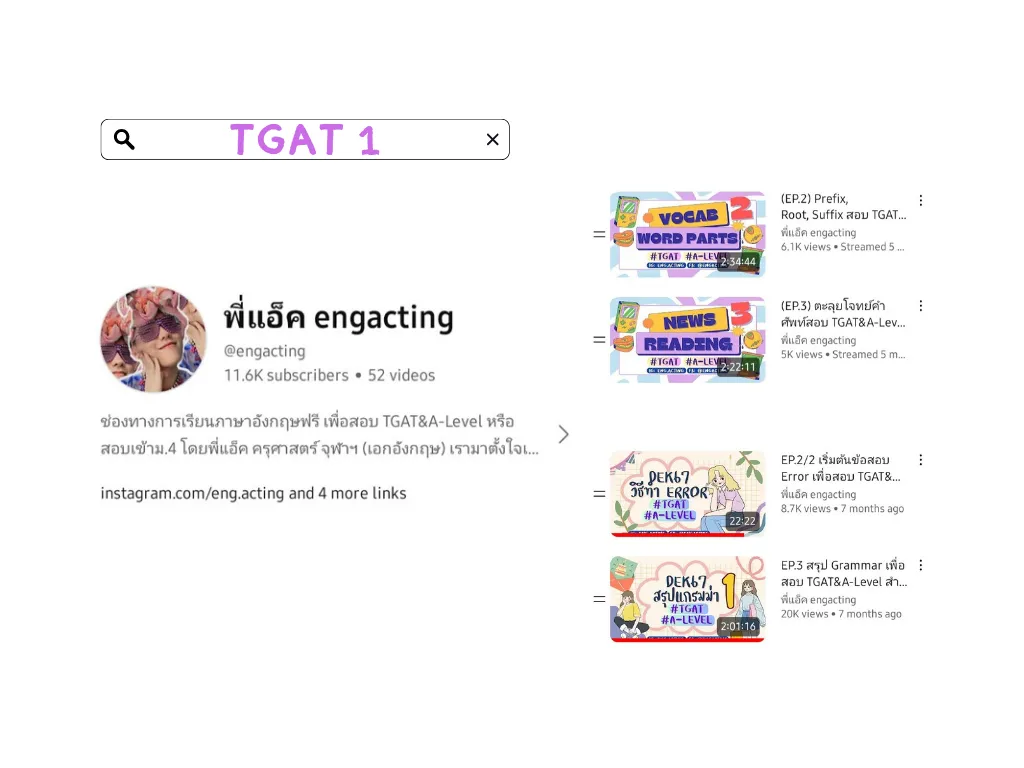 แนะนำช่องติวTGAT ในYoutobe | แกลเลอรีที่โพสต์โดย Jiw | Lemon8