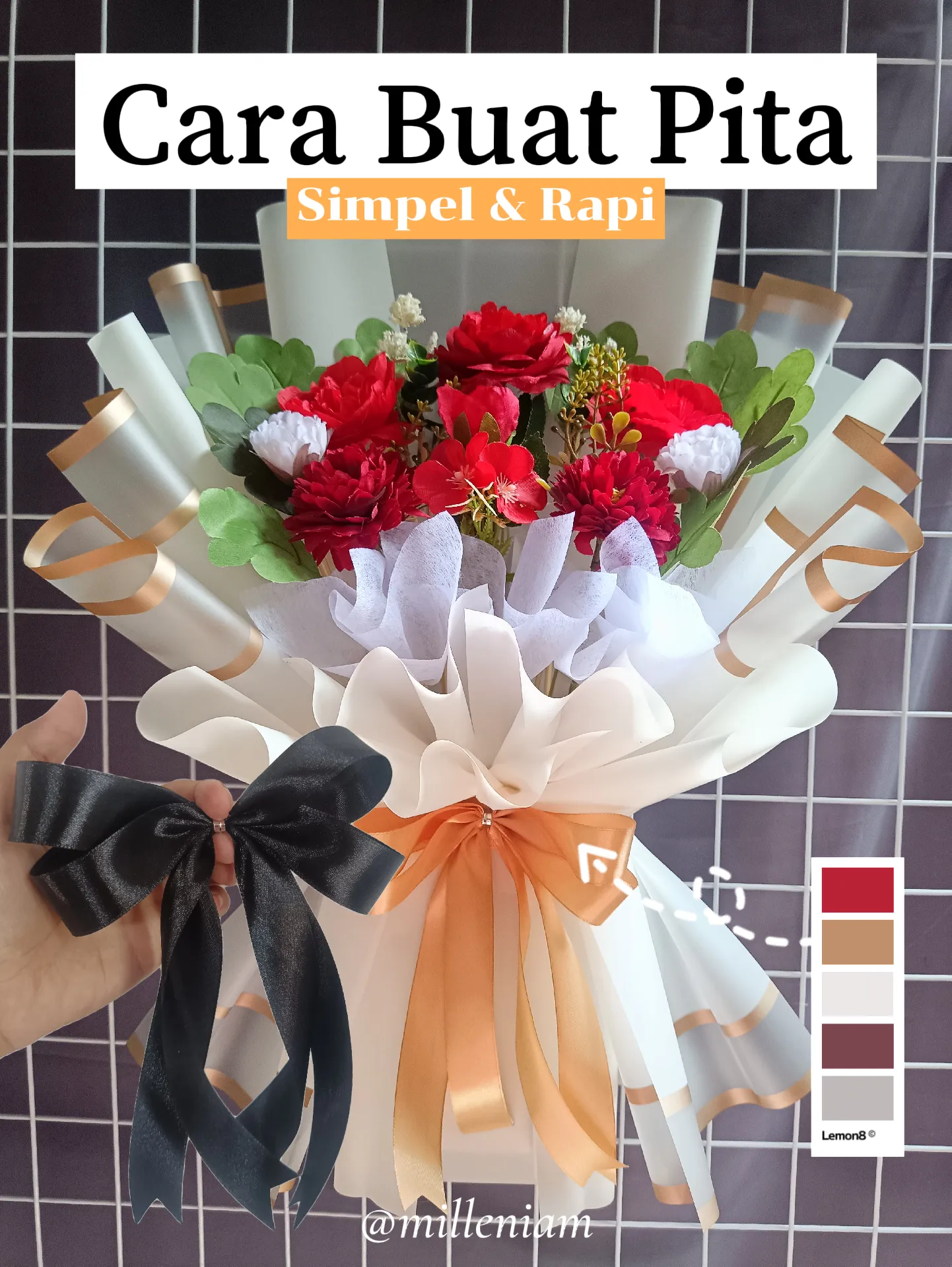 CARA BUAT PITA SIMPEL & RAPI 🎀 | Galeri diposting oleh Milleniam | Lemon8