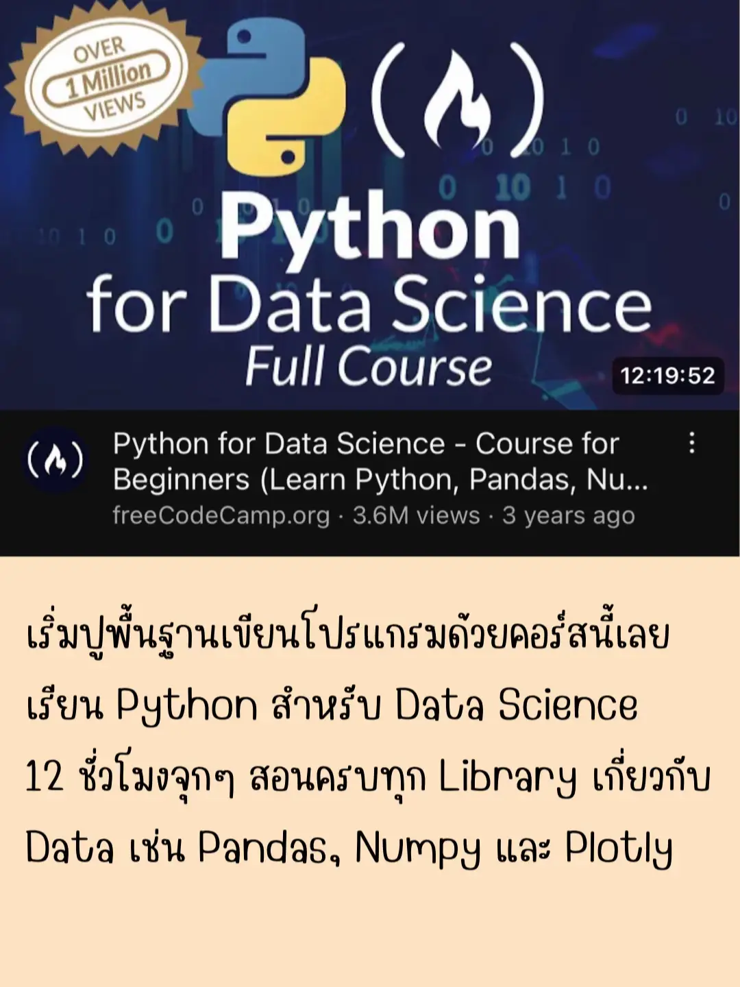 เรียนพื้นฐาน Data Science ฟรี 20 ชั่วโมงจุกๆ 📈 | แกลเลอรีที่โพสต์โดย ...