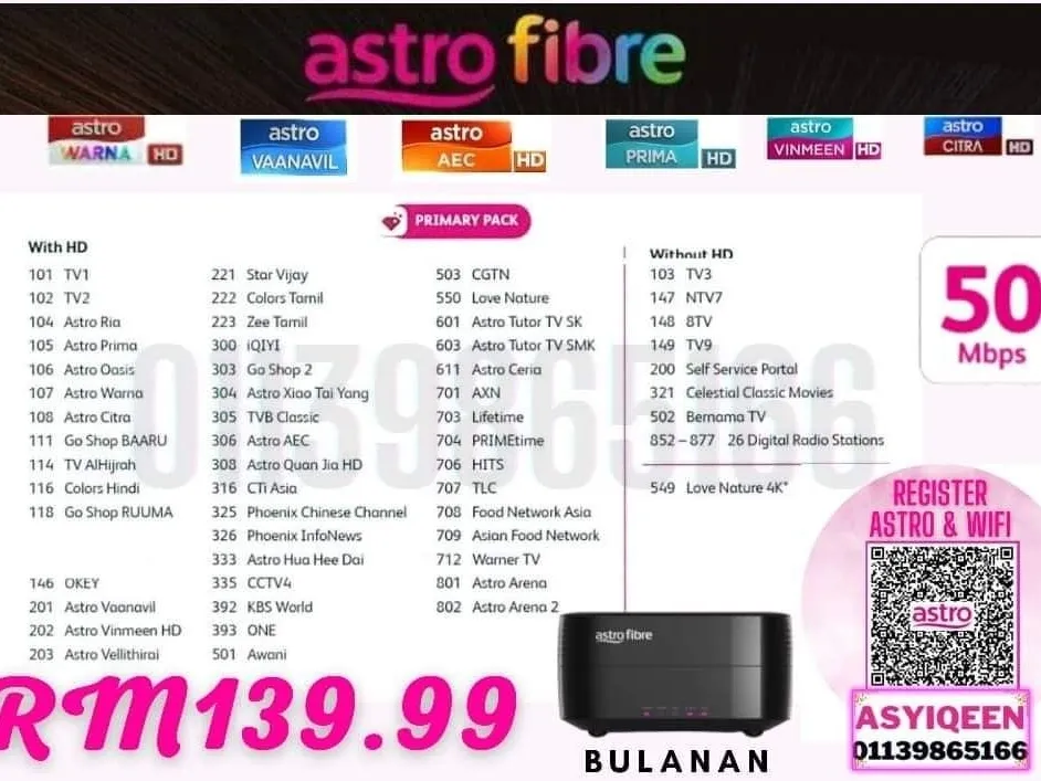Jimat Bundle Astro + Wifi | Galeri disiarkan oleh IQeeN ASTROWIFI | Lemon8