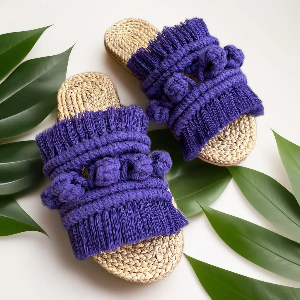 Macrame Slippers | Gallery posted by @baanstraw | Lemon8