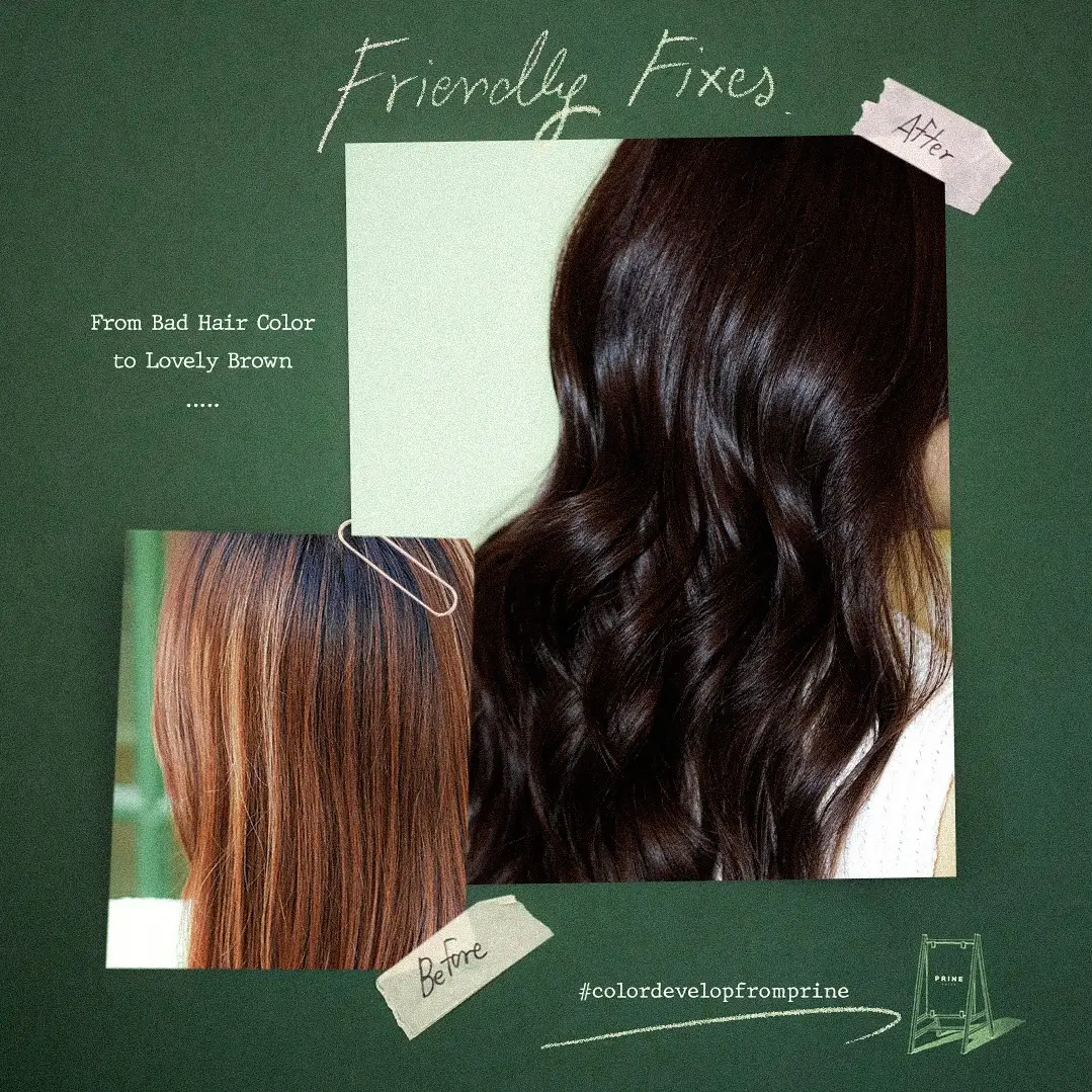From Bad Hair Color to Lovely Brown 2 | แกลเลอรีที่โพสต์โดย PRINE SALON ...