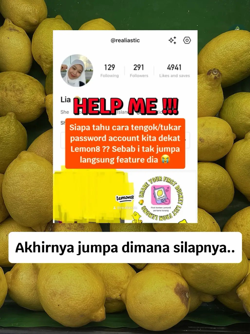 Login - Carian Lemon8