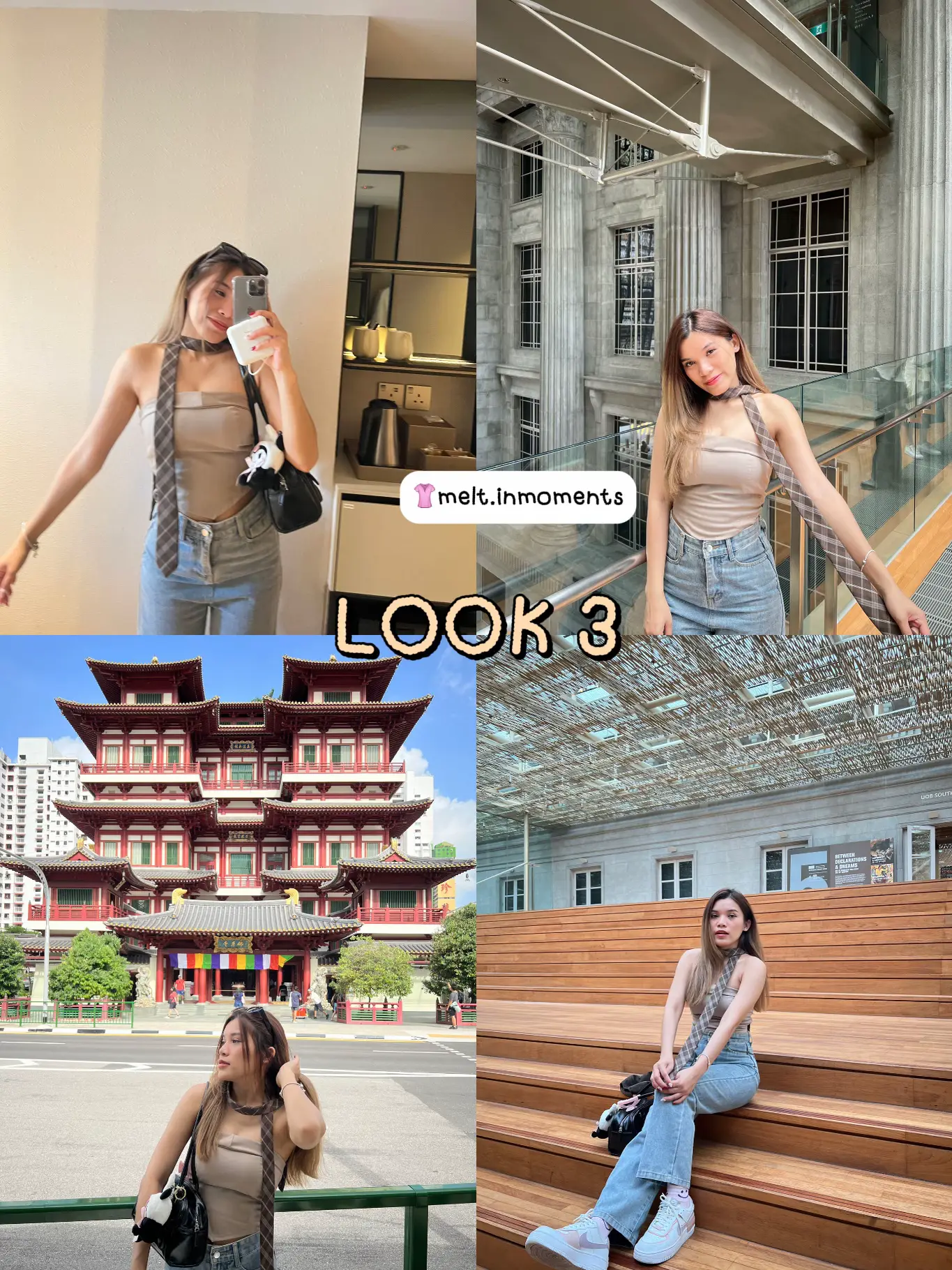 👗OOTD 4 looks ไปเที่ยวสิงคโปร์🇸🇬 | แกลเลอรีที่โพสต์โดย Khun33 | Lemon8