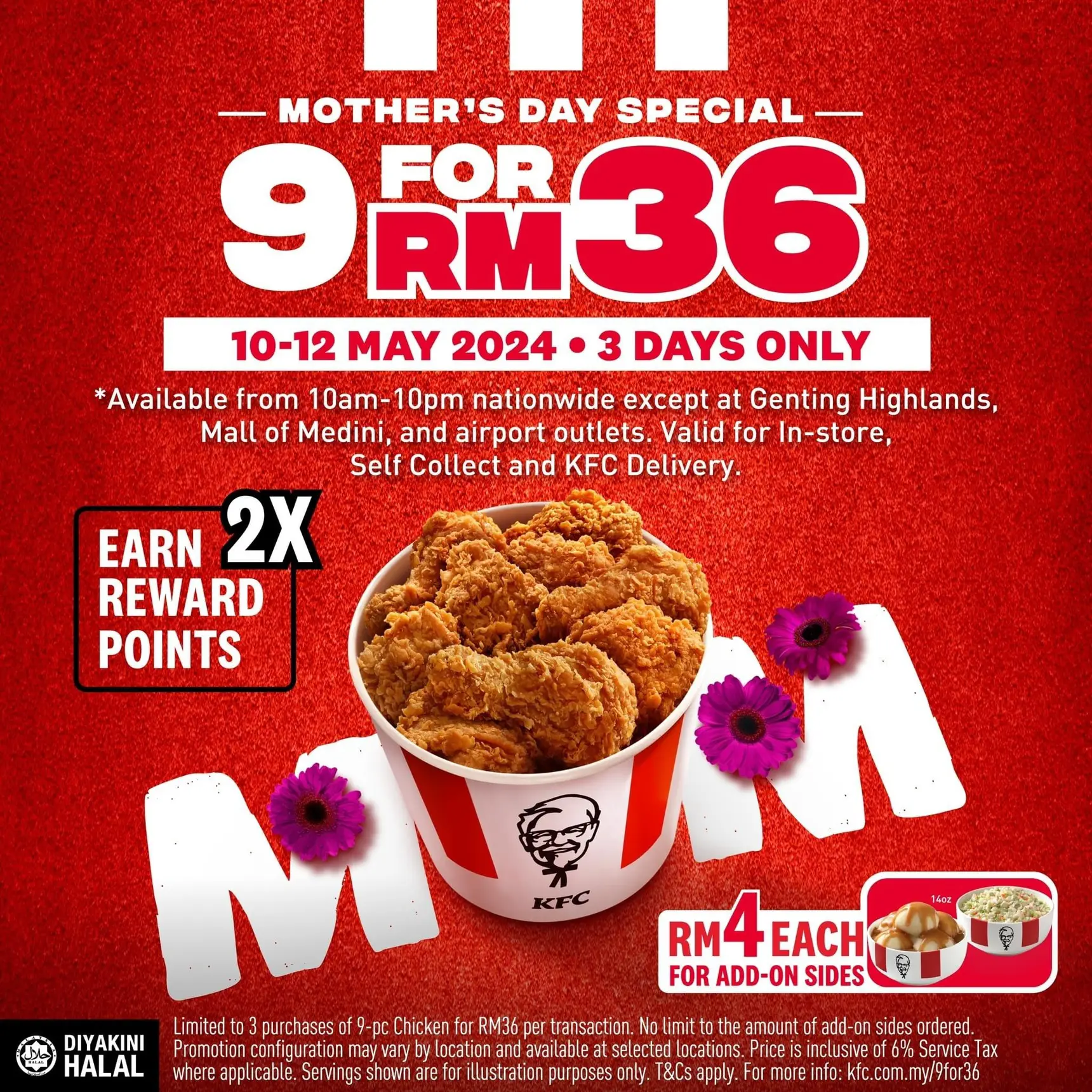 KFC Mother’s Day Offer 9 pieces 🍗 only RM36‼️😍 | Galeri disiarkan oleh M.E Room | Lemon8