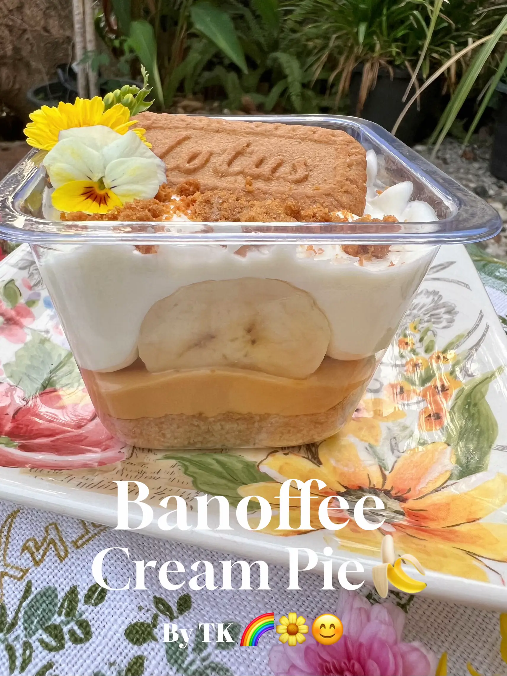 Banoffee cream pie บานอฟฟี่คาราเมลครีม แสนอร่อย 🍌💛🤍🌈🌼😊 | แกลเลอรีที่ ...