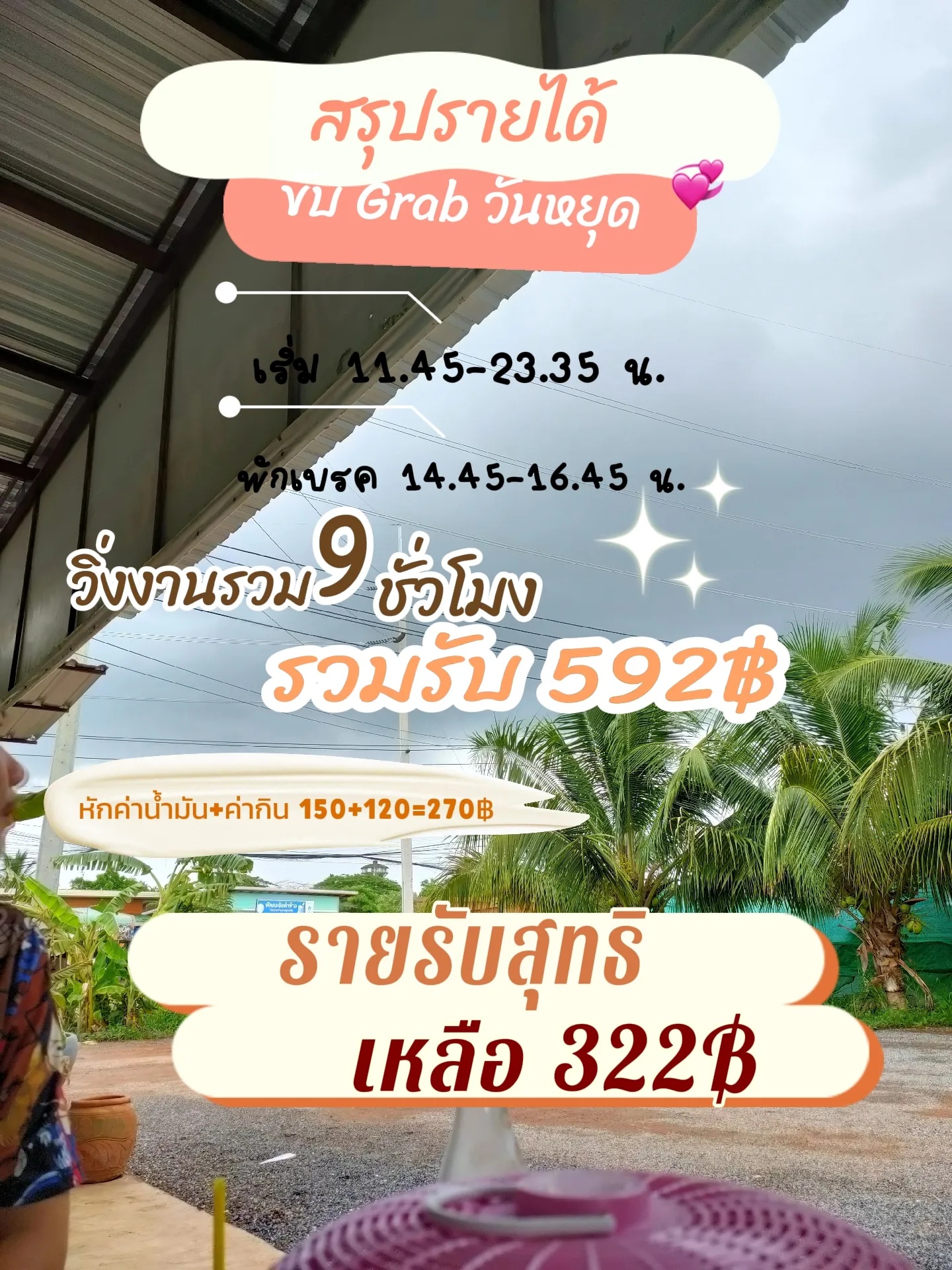 ขับ Grab วันหยุด!! | แกลเลอรีที่โพสต์โดย อุ๋มอิ๋มม | Lemon8