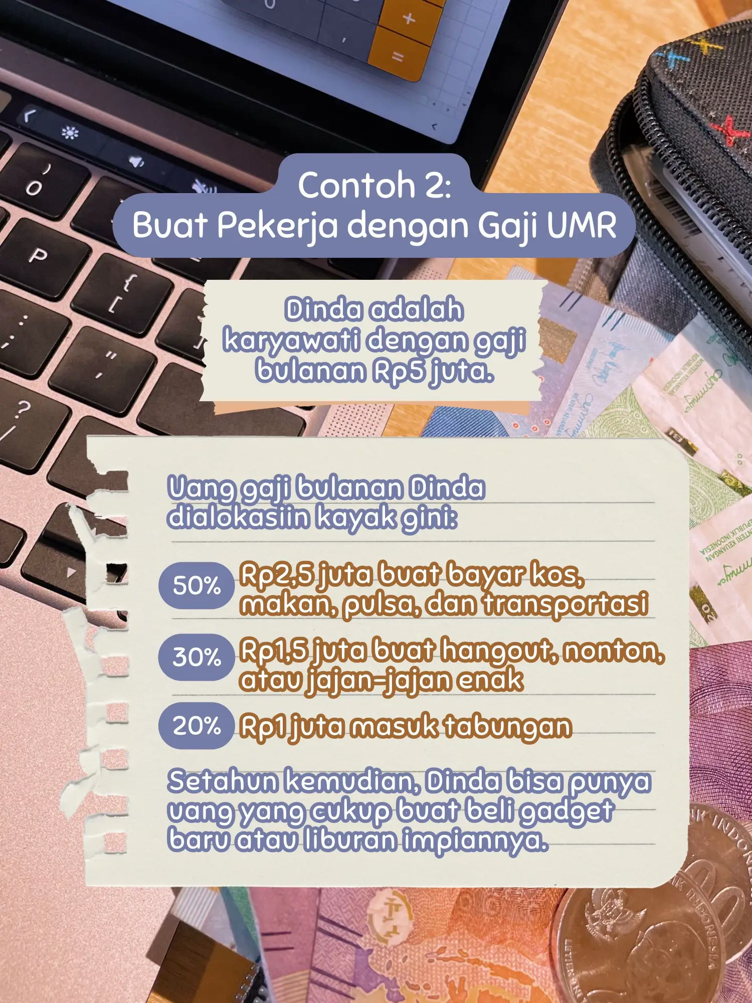 Atur Duit Super Gampang!💰 Budgeting Rule 50-30-20 | Galeri diposting oleh Mod | Lemon8