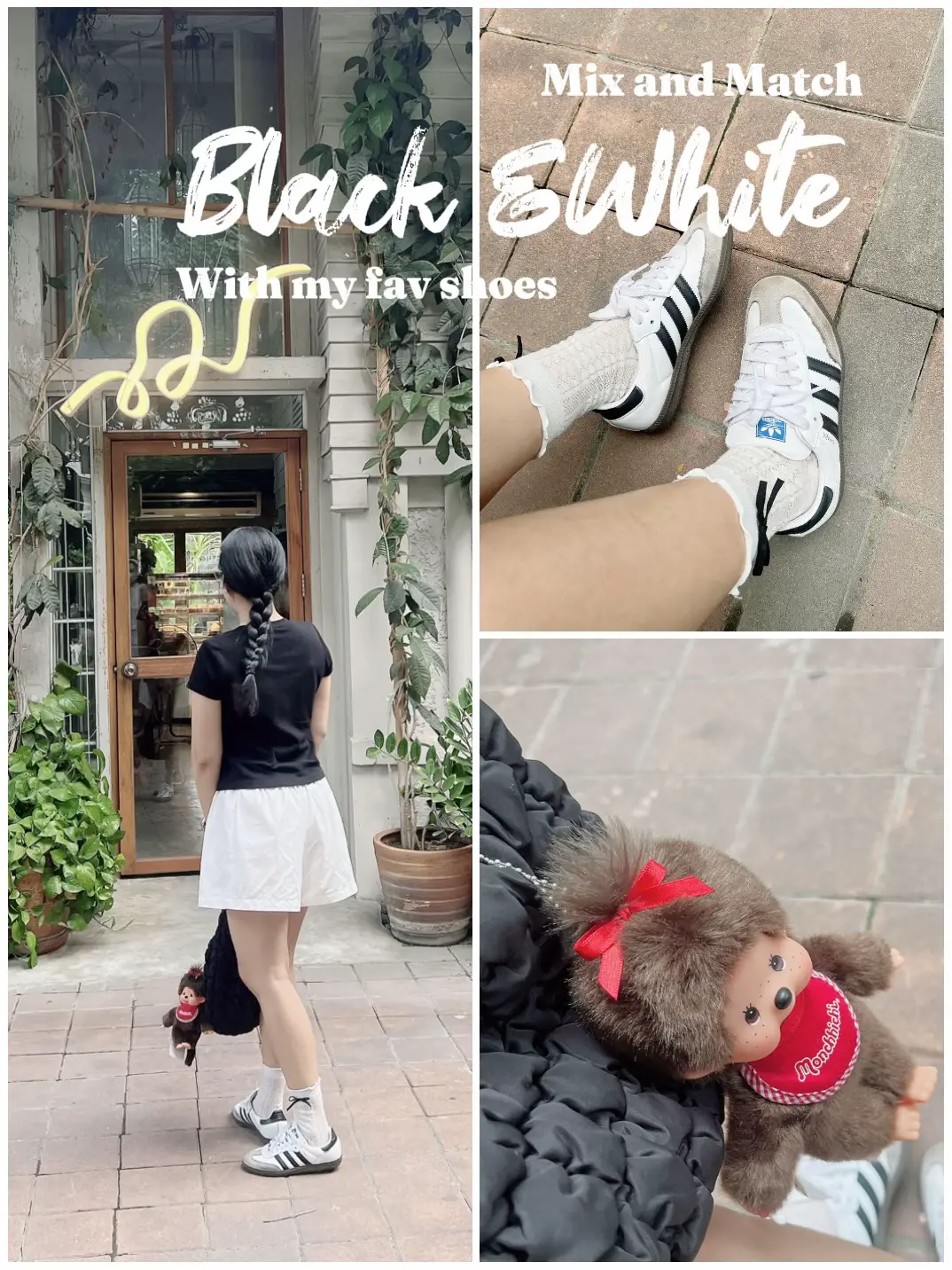 OOTD : Black & White w/my fav shoes | แกลเลอรีที่โพสต์โดย Sobee.story 🎀 | Lemon8