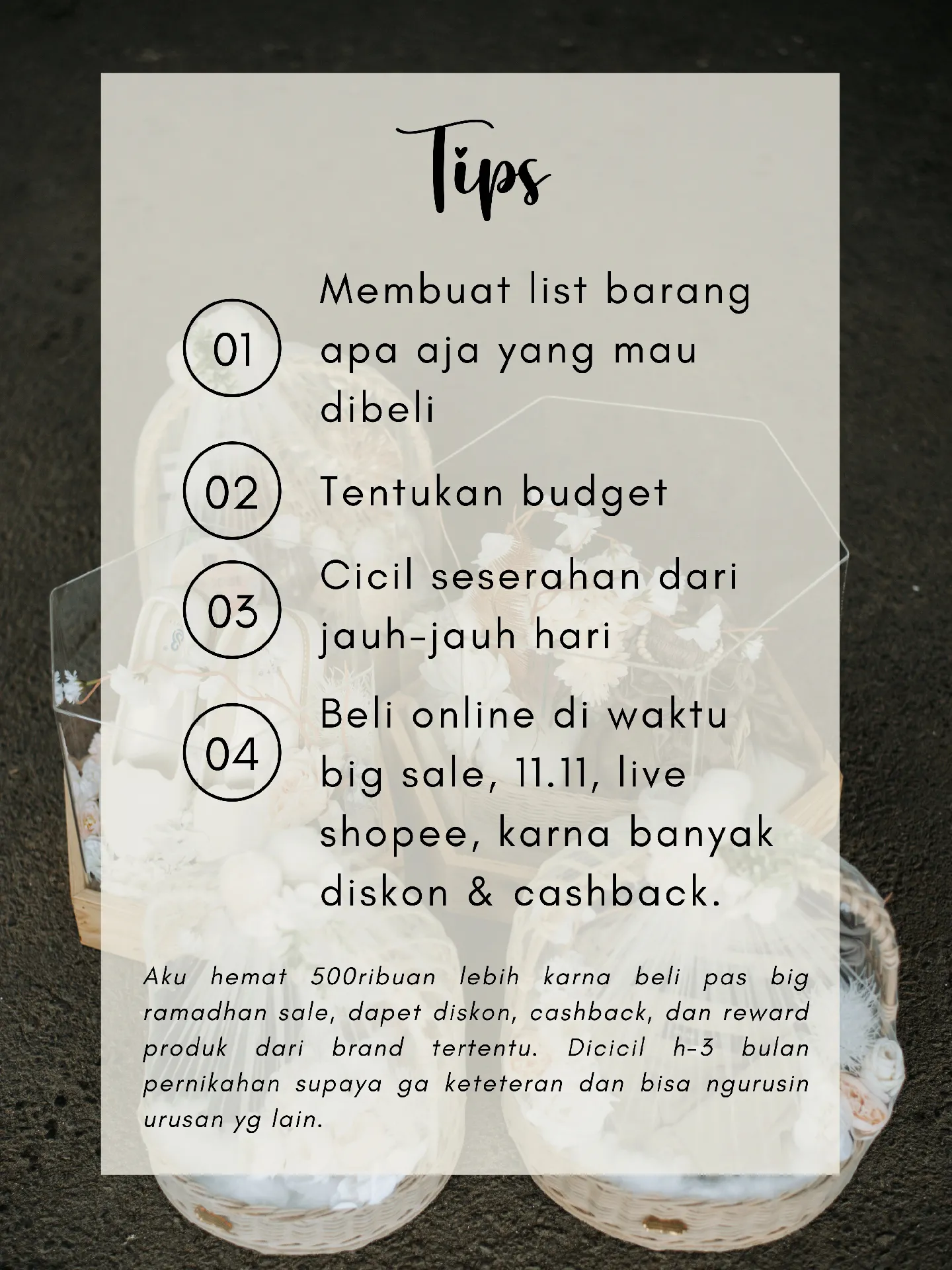 LIST & TIPS BELI SESERAHAN ANTI BONCOS‼️ | Galeri diposting oleh Latifah Awaliah | Lemon8