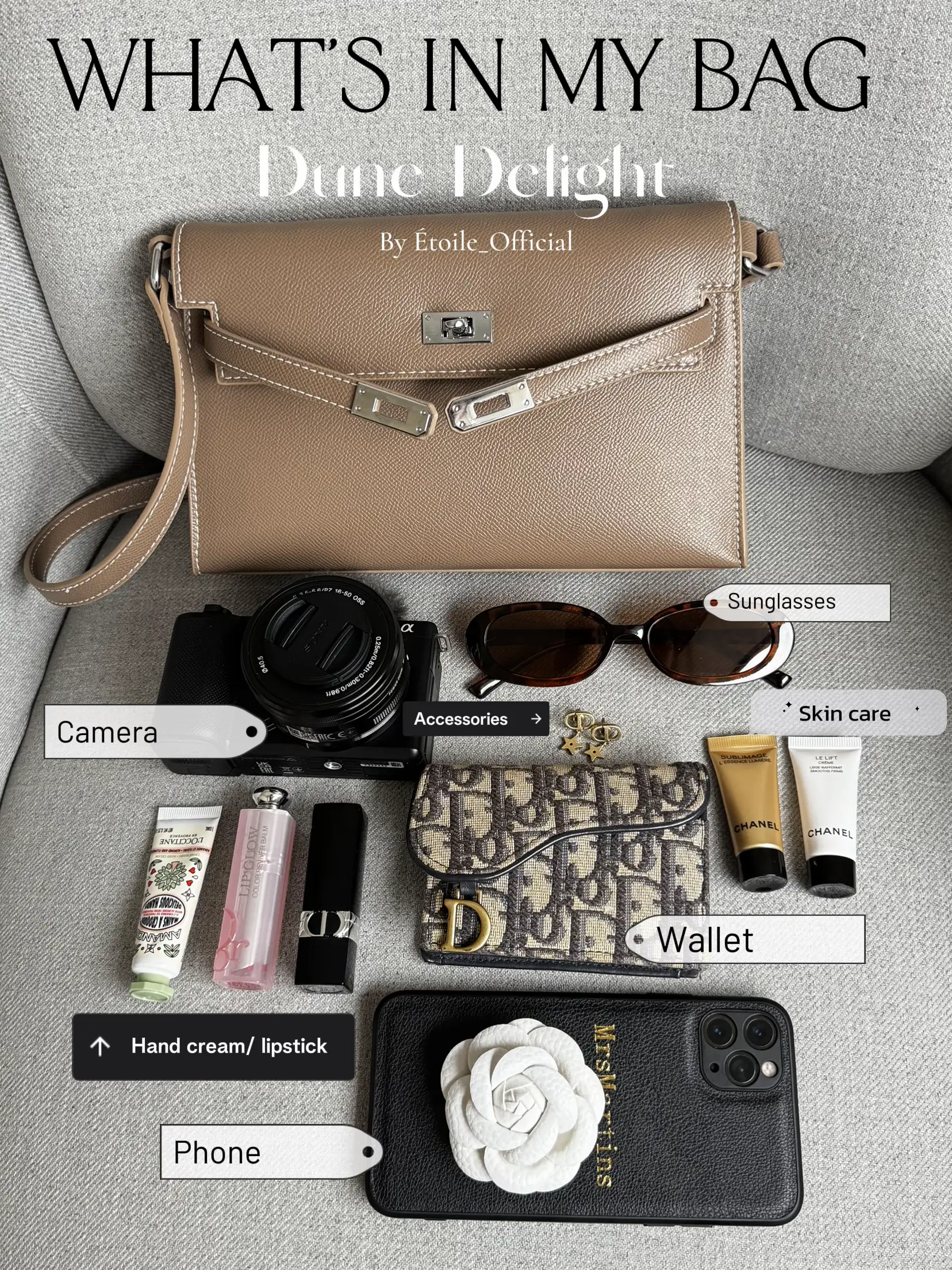 What’s in my bag Daily life เรียบหรู ดูแพง | แกลเลอรีที่โพสต์โดย Mrs ...