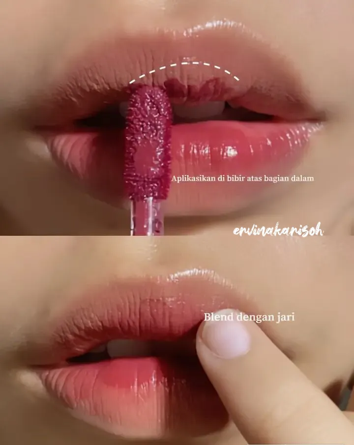 Cara Ombre Lips Ala Korean | Galeri diposting oleh Ervinakarisoh | Lemon8