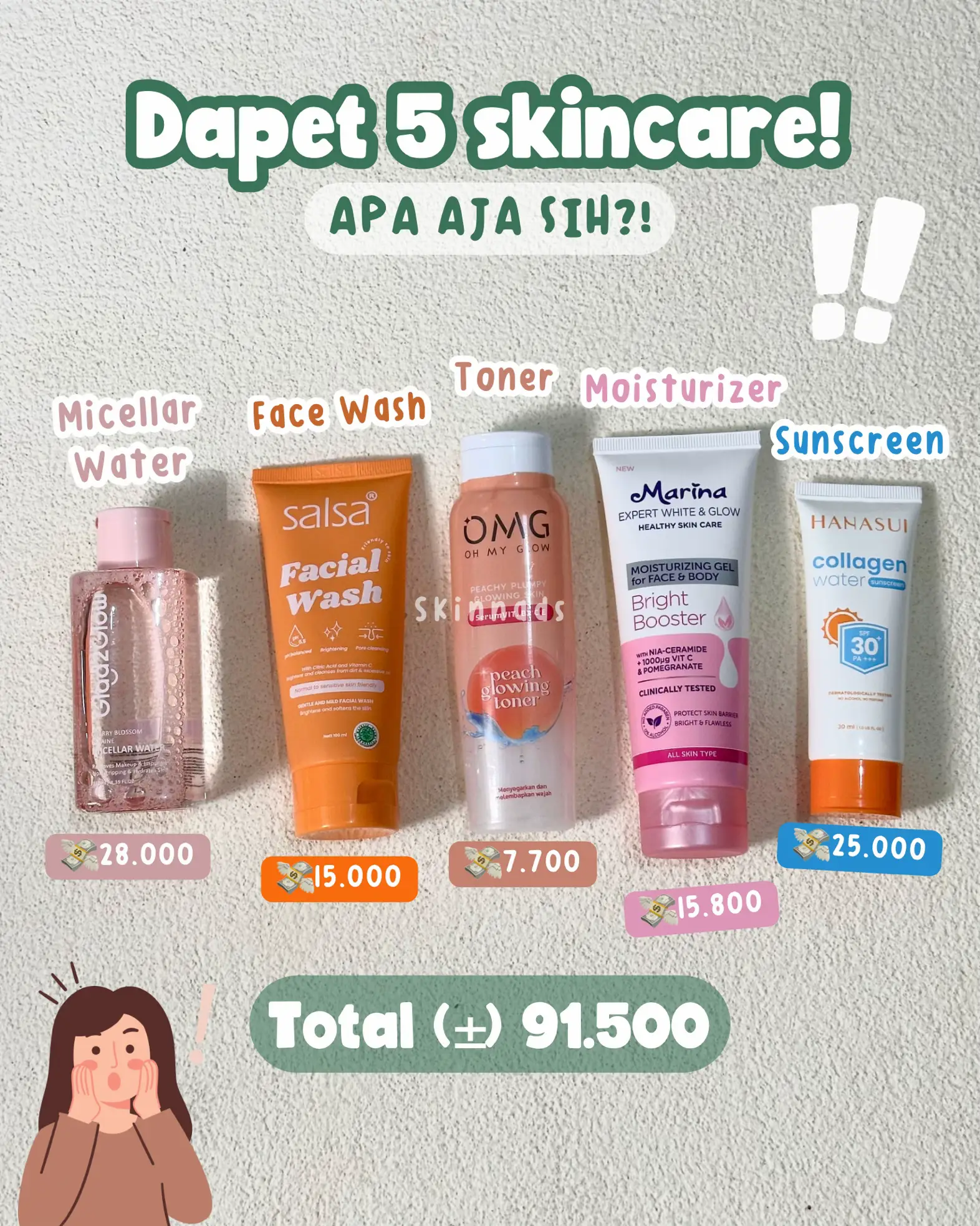 100 RIBU? dapet skincare apa aja?🤔 | Galeri diposting oleh Nadiah A ...