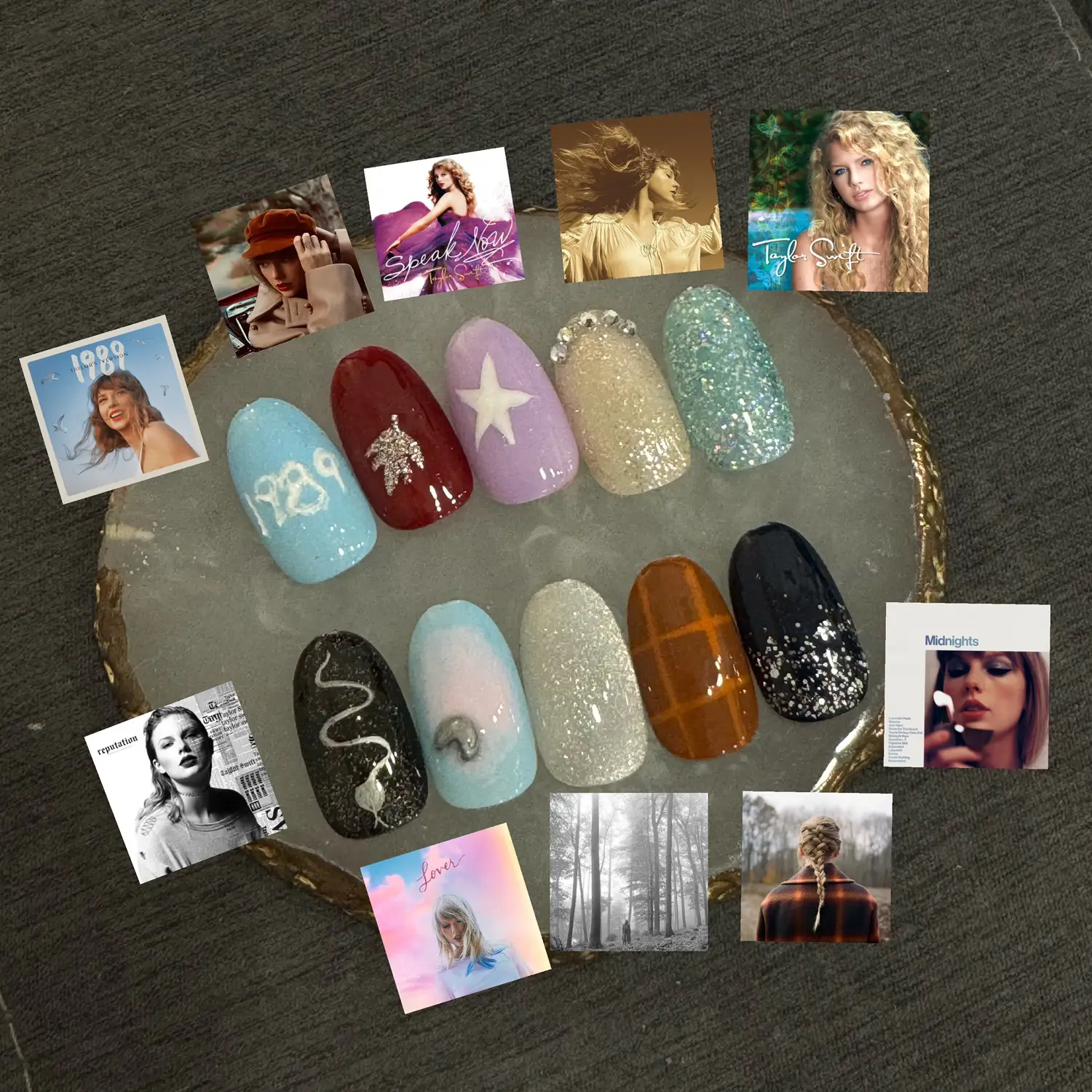 Taylor Swift Album collection Nails Art | Gallery posted by GLOSS LAB ...