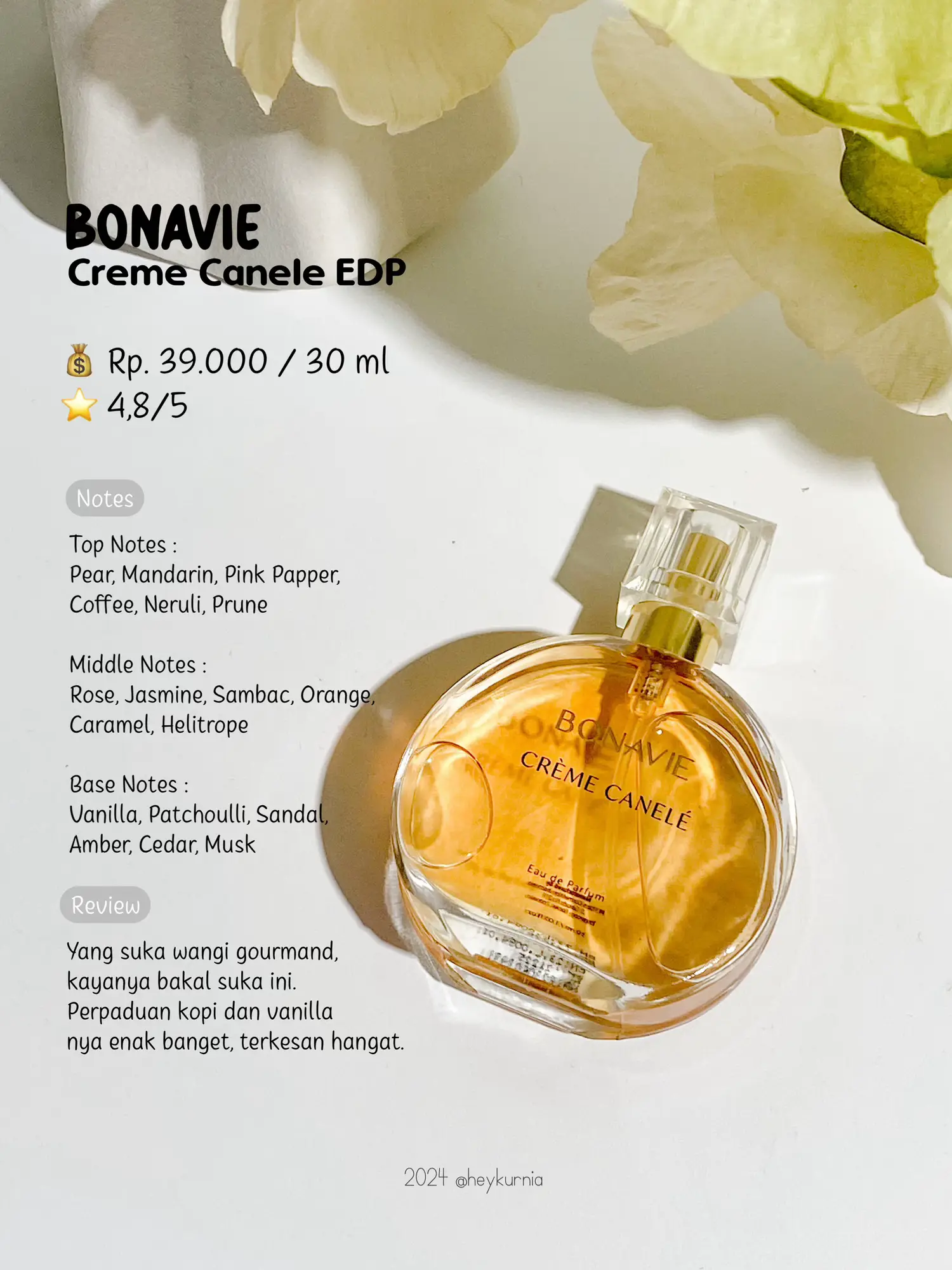 Rate & Review Parfum Bonavie | Galeri diposting oleh Heykurnia | Lemon8