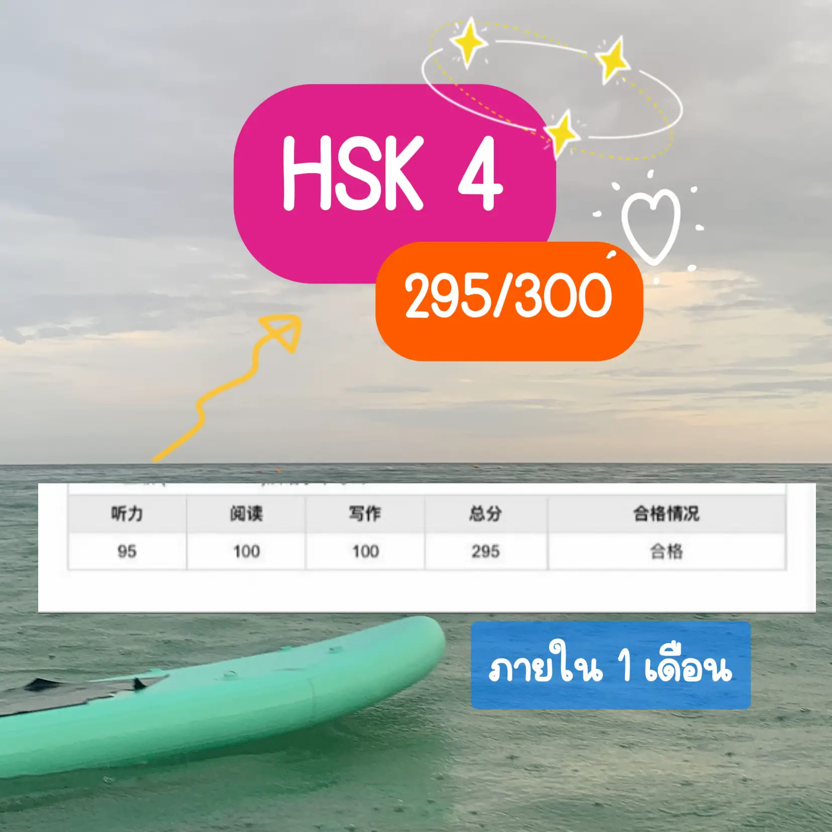 Hsk4 295/300 ภายใน 1 เดือน | แกลเลอรีที่โพสต์โดย Nuan ️ | Lemon8