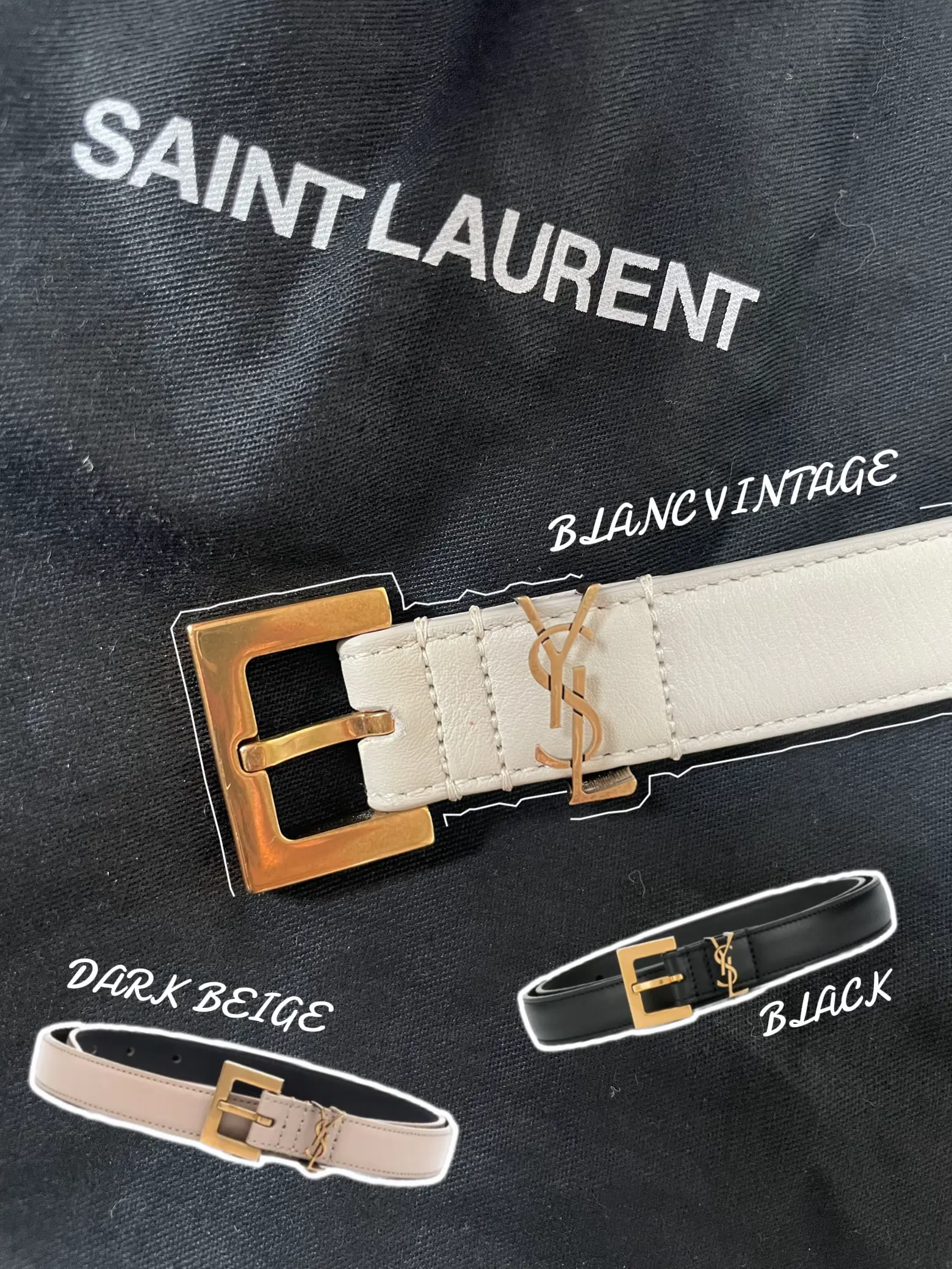 เข็มขัด Saint Laurent สวยแบบไม่ต้องตะโกน🙊 | แกลเลอรีที่โพสต์โดย Perthrlkk | Lemon8