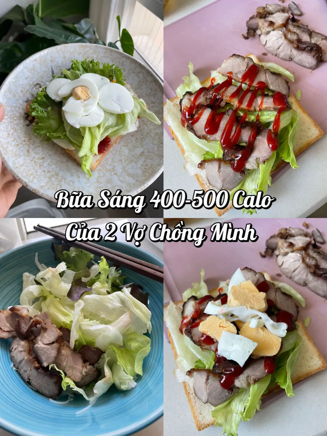 Bữa Sáng 400-500 CaloCủa 2 Vợ Chồng Mình | แกลเลอรีที่โพสต์โดย Lan Anh | Lemon8