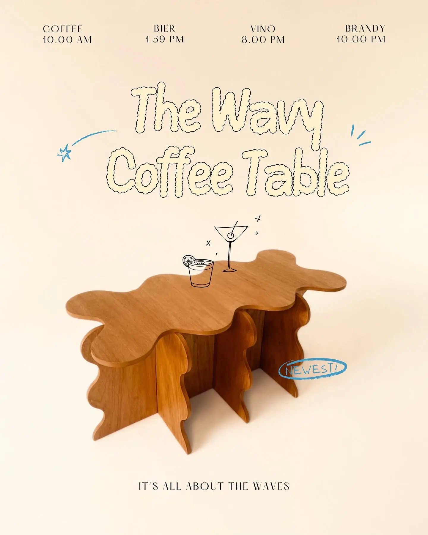 โต๊ะกาแฟแต่งบ้าน The Wavy Table | แกลเลอรีที่โพสต์โดย fulfill furnit ...