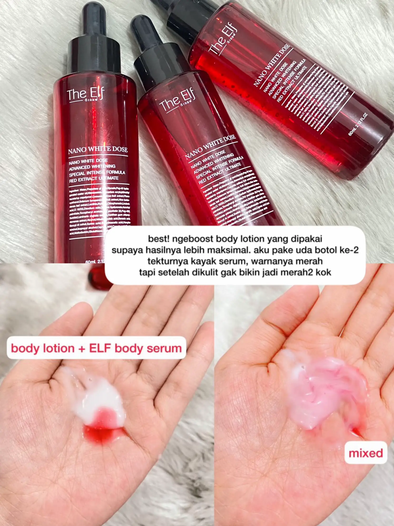 REVIEW ELF BODY SERUM + SKINDOSE DALAM 2 MINGGU | Galeri diposting oleh Elle | Lemon8