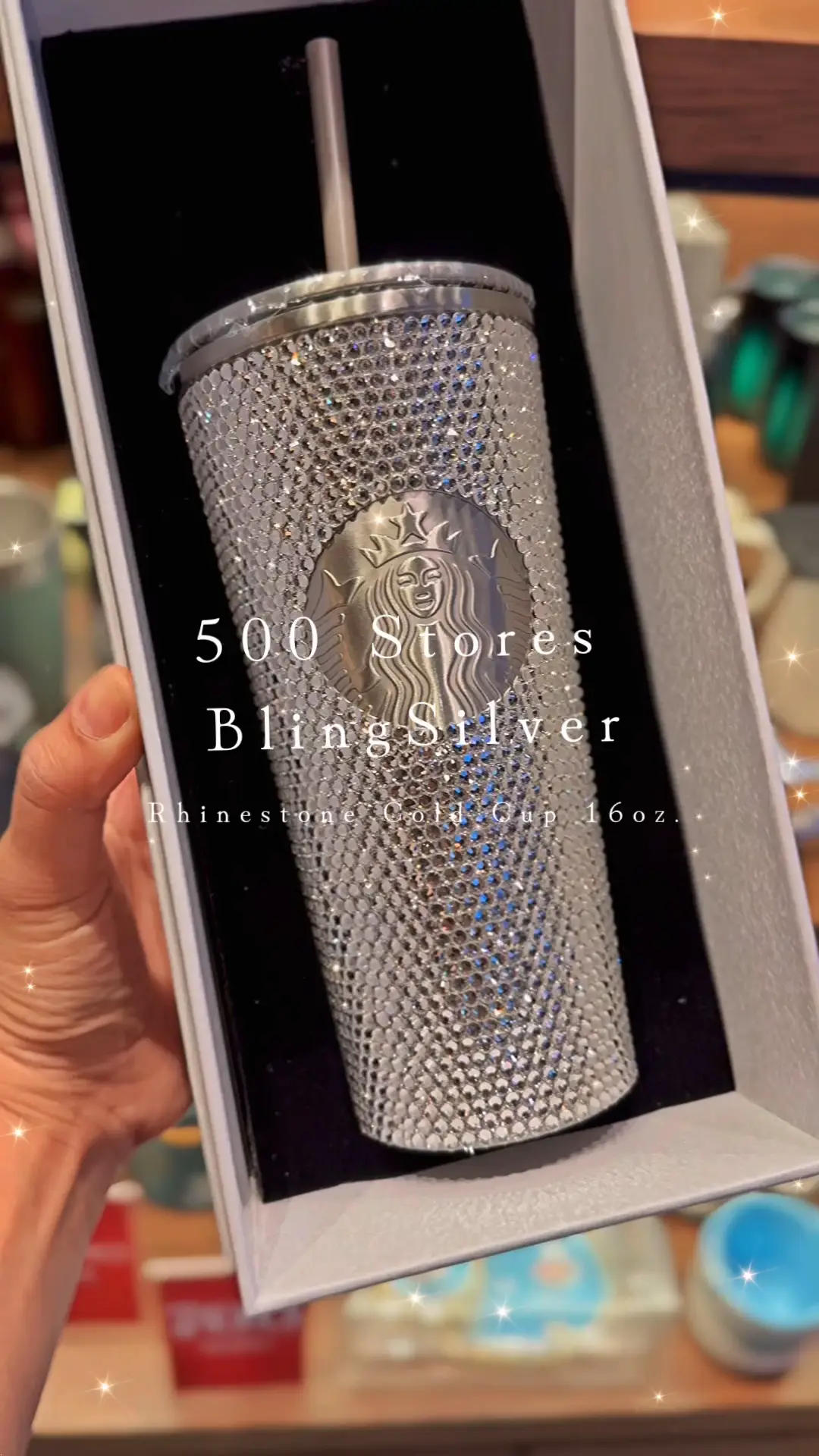 แก้วStarbucks 500 Stores Bling Silver Rhinestone🩶 | วิดีโอที่เผยแพร่โดย ...