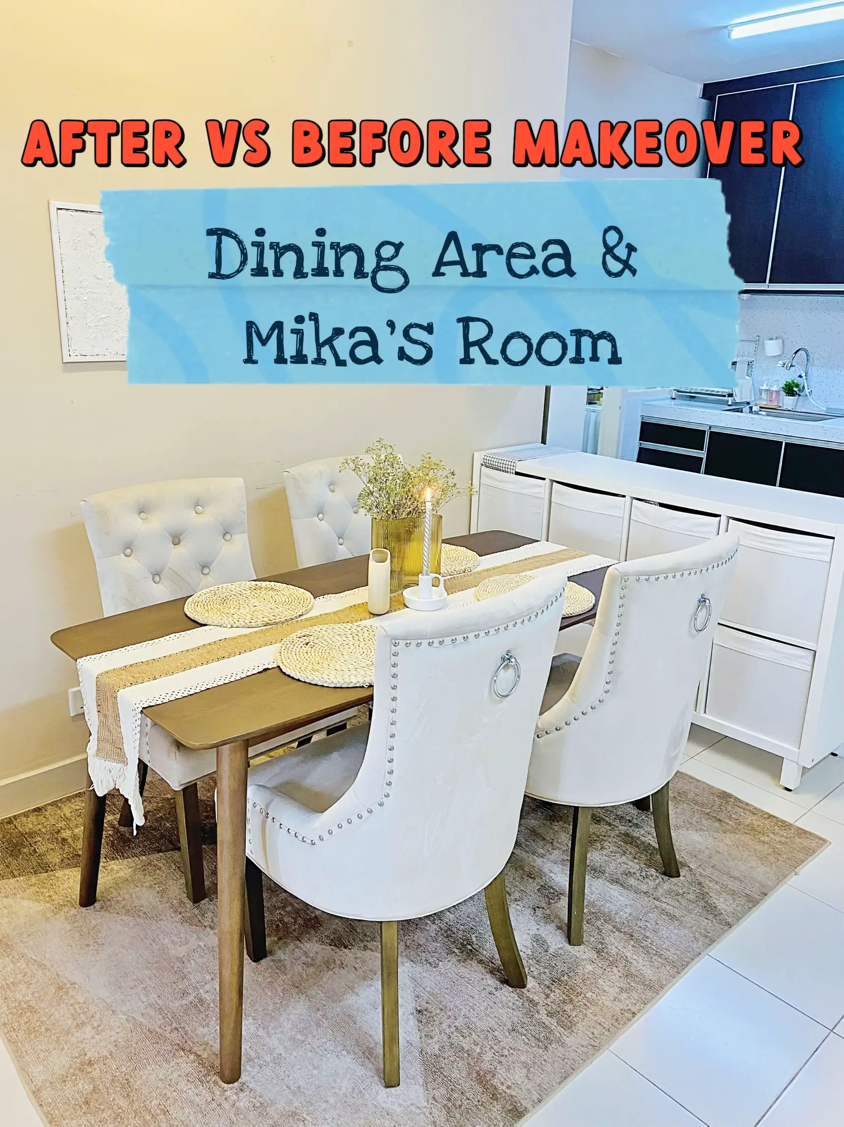 After vs Before Makeover Dining Area & Mika’s Room | Galeri disiarkan oleh iamiza | Lemon8
