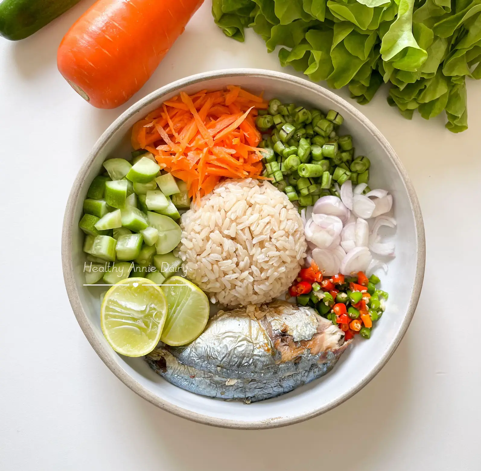แจกสูตรข้าวยำปลาทูคลีนๅ🌱🌶️🐟🐟 | แกลเลอรีที่โพสต์โดย Annie Diary | Lemon8