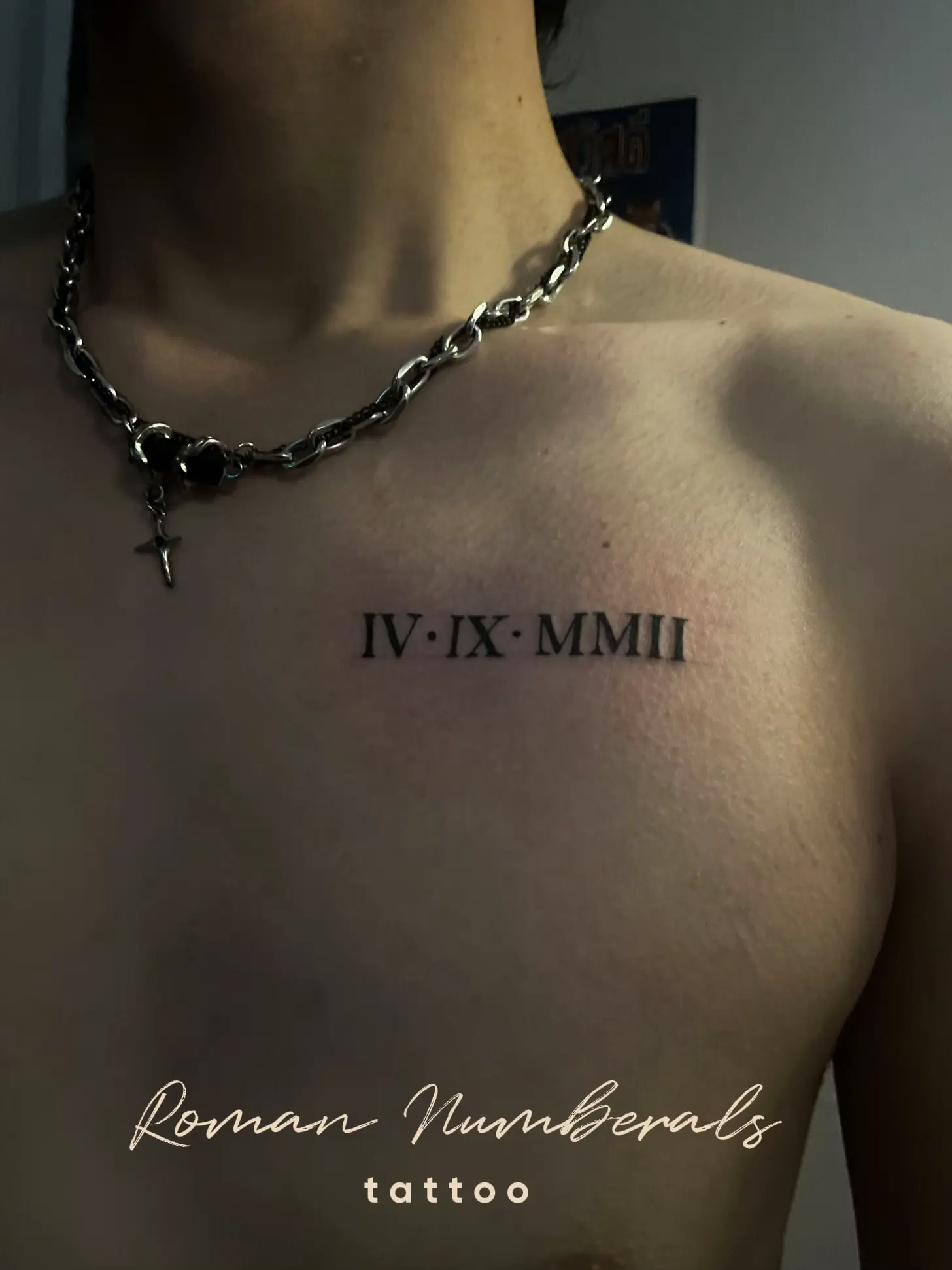 สักเลขโรมัน วัน/เดือน/ปี เกิด 🪄 | แกลเลอรีที่โพสต์โดย mr.x | Lemon8