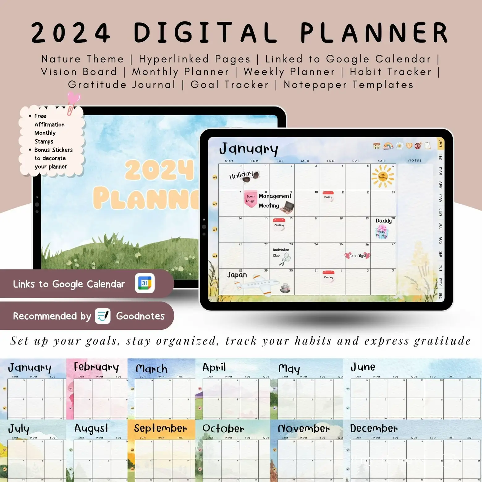 2024 Digital Planner | แกลเลอรีที่โพสต์โดย Peangishappy | Lemon8