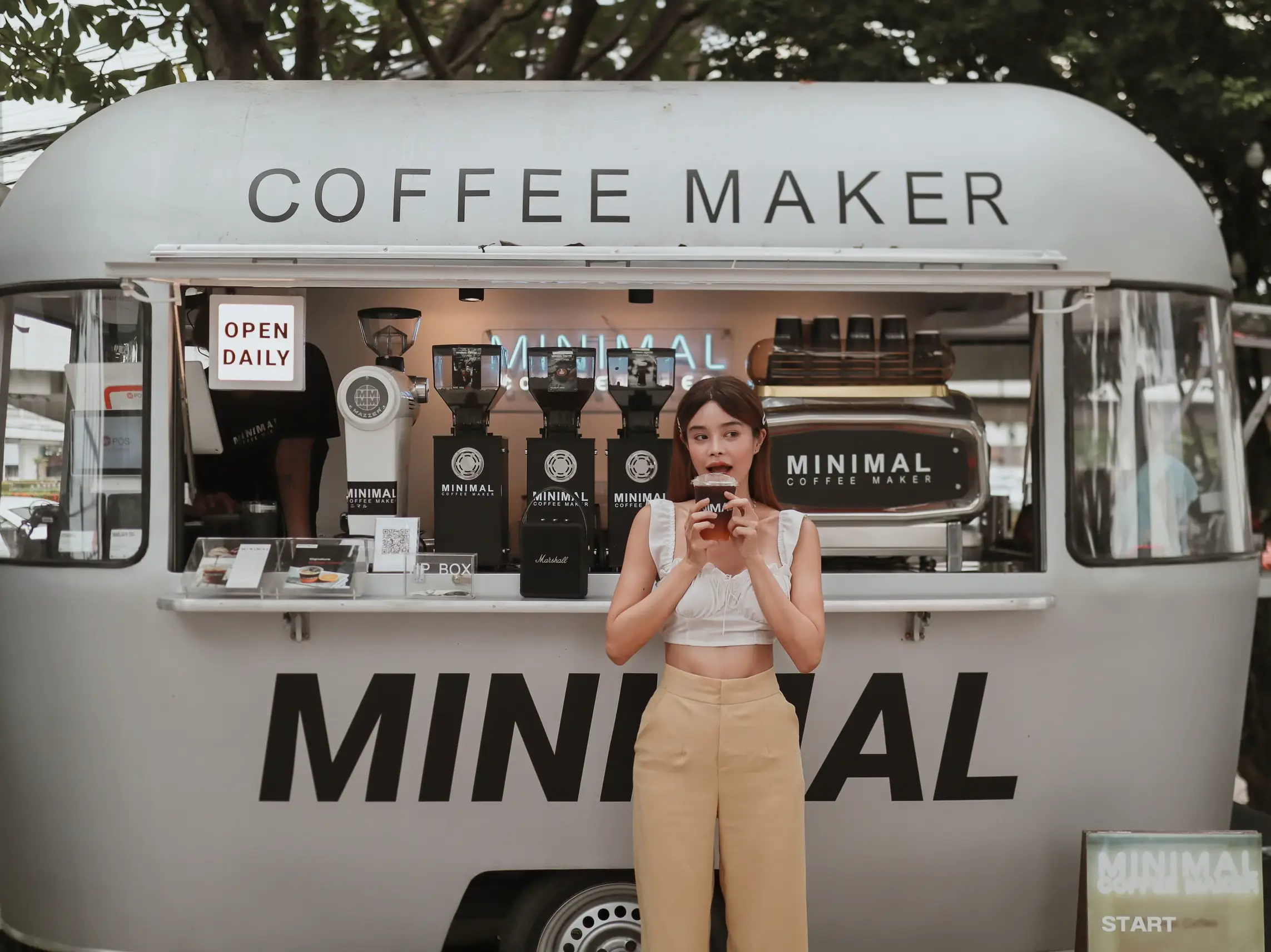 🖤Minimal coffee nimcity , Food Truck Camping Style | แกลเลอรีที่โพสต์โดย May’s Journey | Lemon8