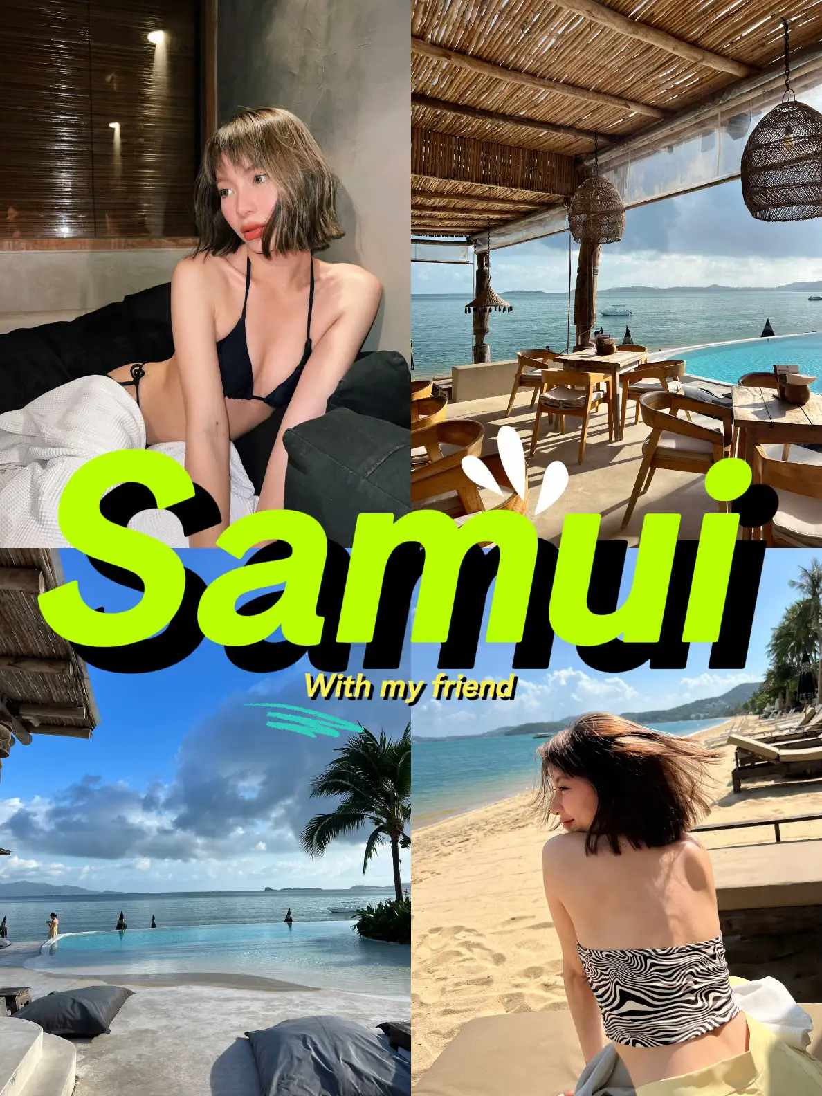 SAMUI WITH FRIEND | แบบแตกๆ 🤣👯‍♀️🪼🏝 | แกลเลอรีที่โพสต์โดย Peach apichaya | Lemon8