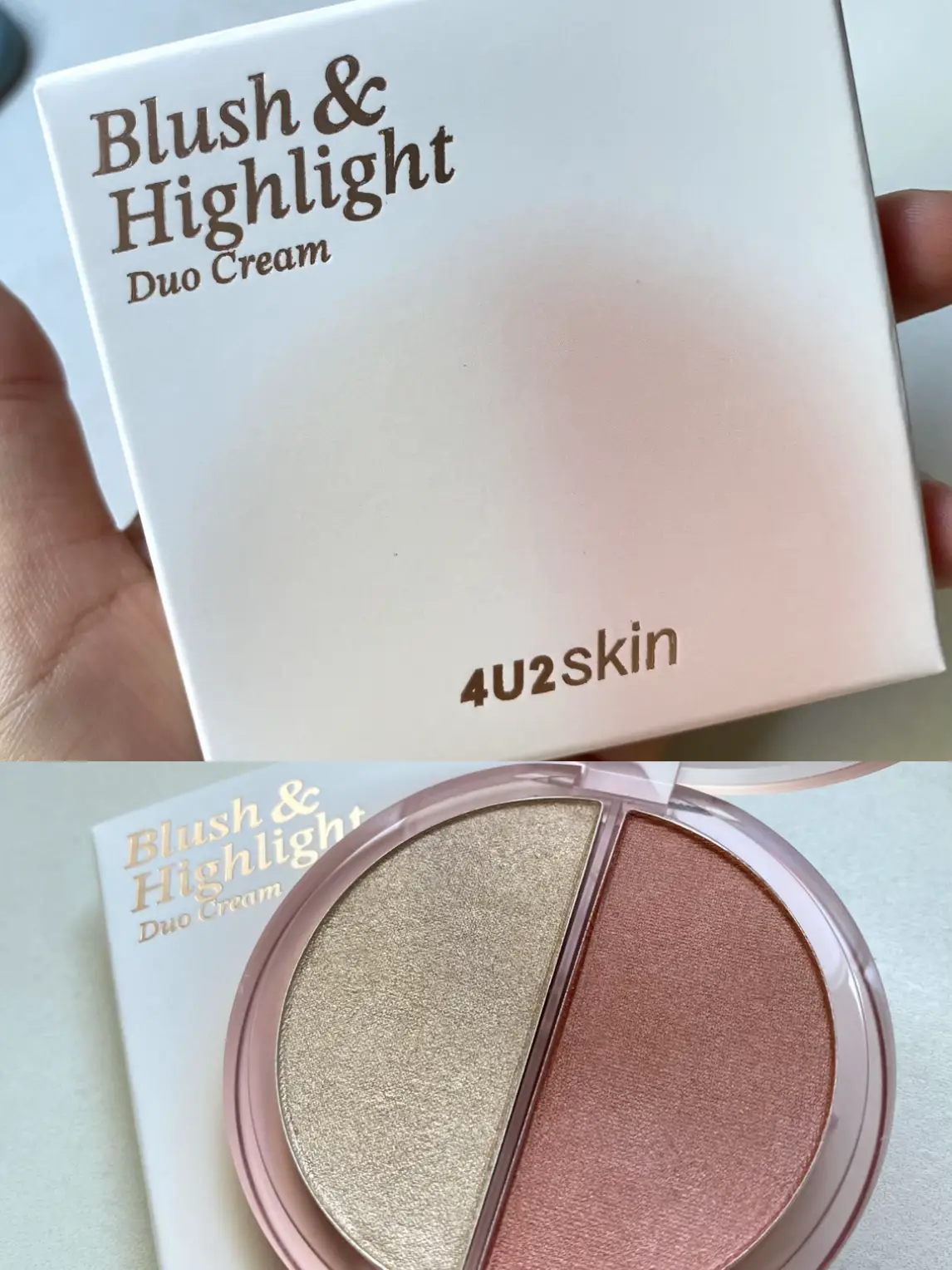4U2 Blush & Highlight Duo Cream ใหม่ | แกลเลอรีที่โพสต์โดย su | Lemon8