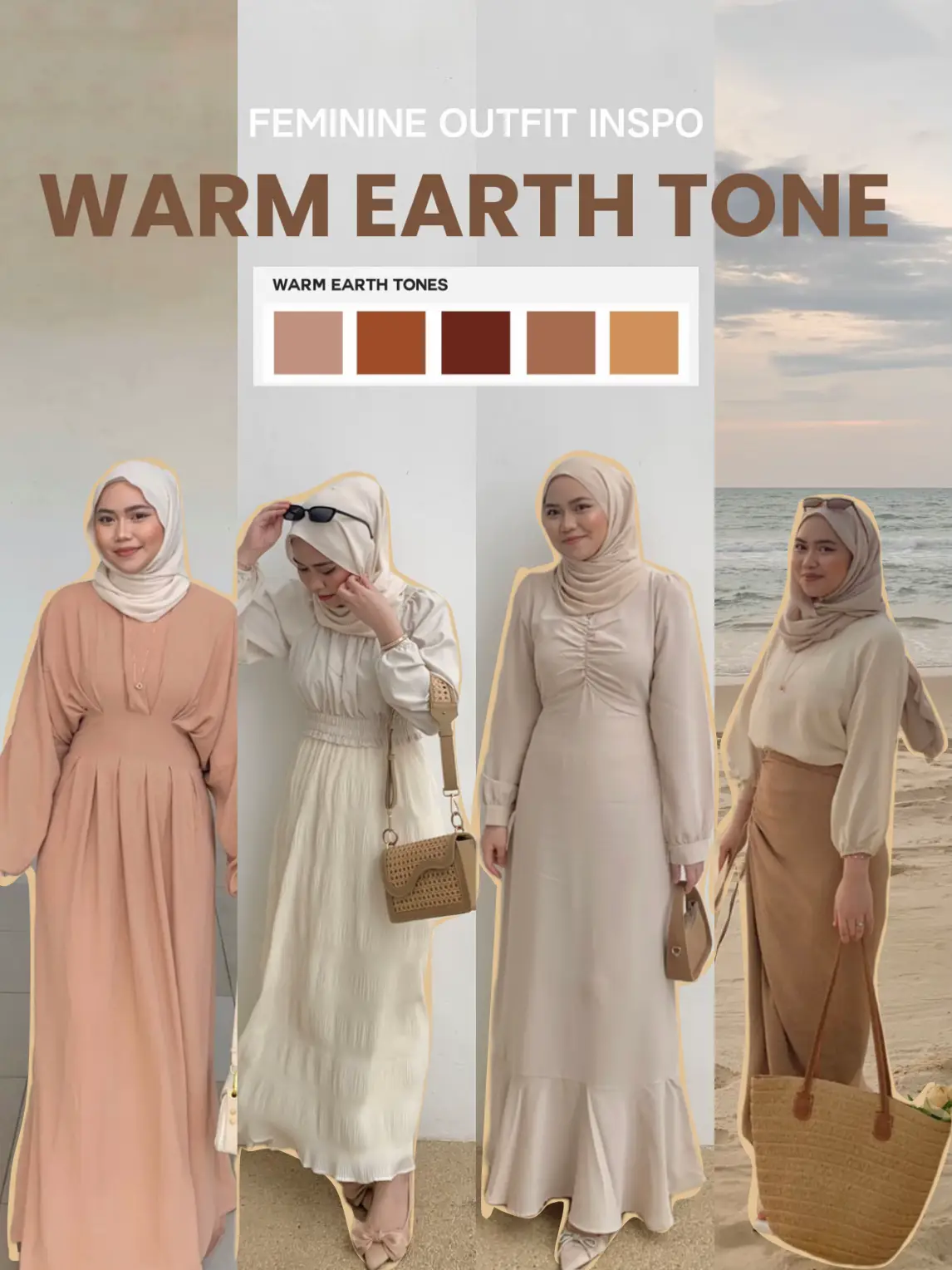 Warm Earth Tones Outfits🤎🤍 | แกลเลอรีที่โพสต์โดย ijatisshii | Lemon8