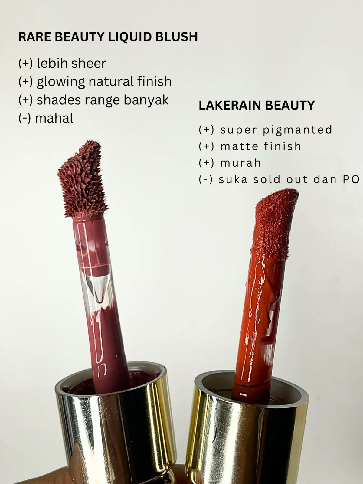 Lakerain Beauty Vs Rare Beauty | Galeri diposting oleh Samirara | Lemon8