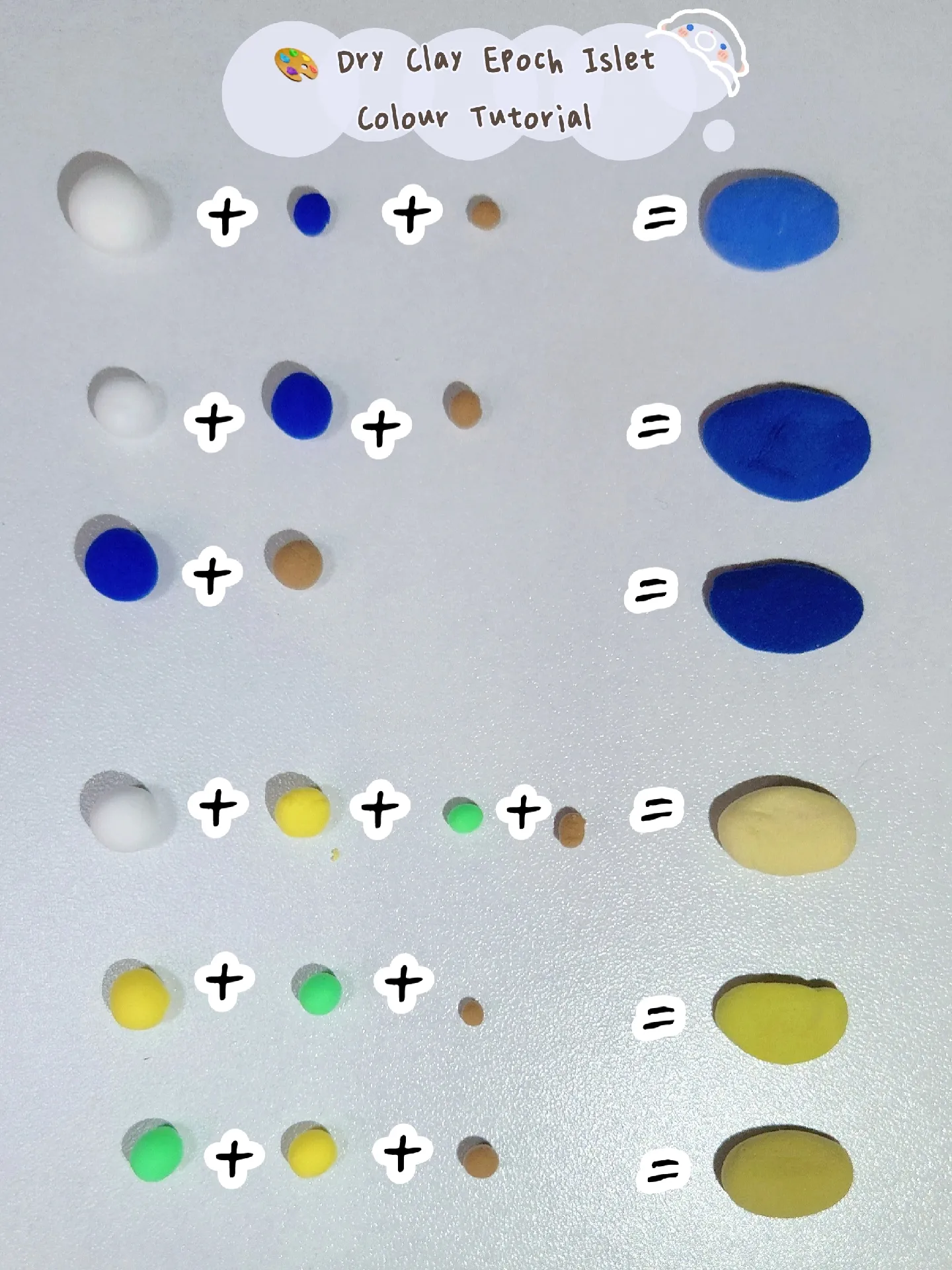 DIY dry clay colours MIX tutorial 🌈 | Galeri disiarkan oleh Wing Lee ...