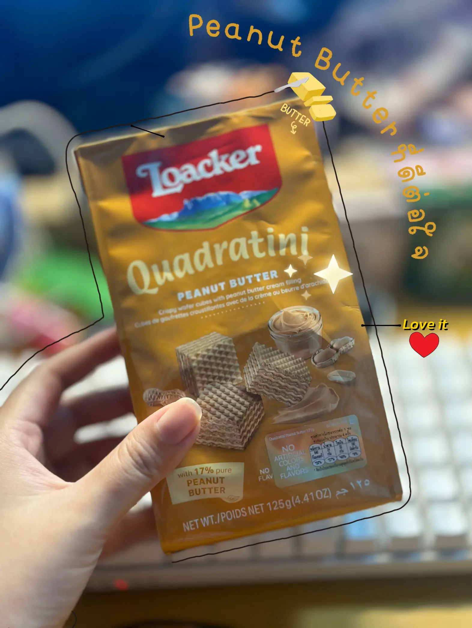 Loacker Peanut Butter 🥜 | แกลเลอรีที่โพสต์โดย 피치🍑PEACHNIM | Lemon8