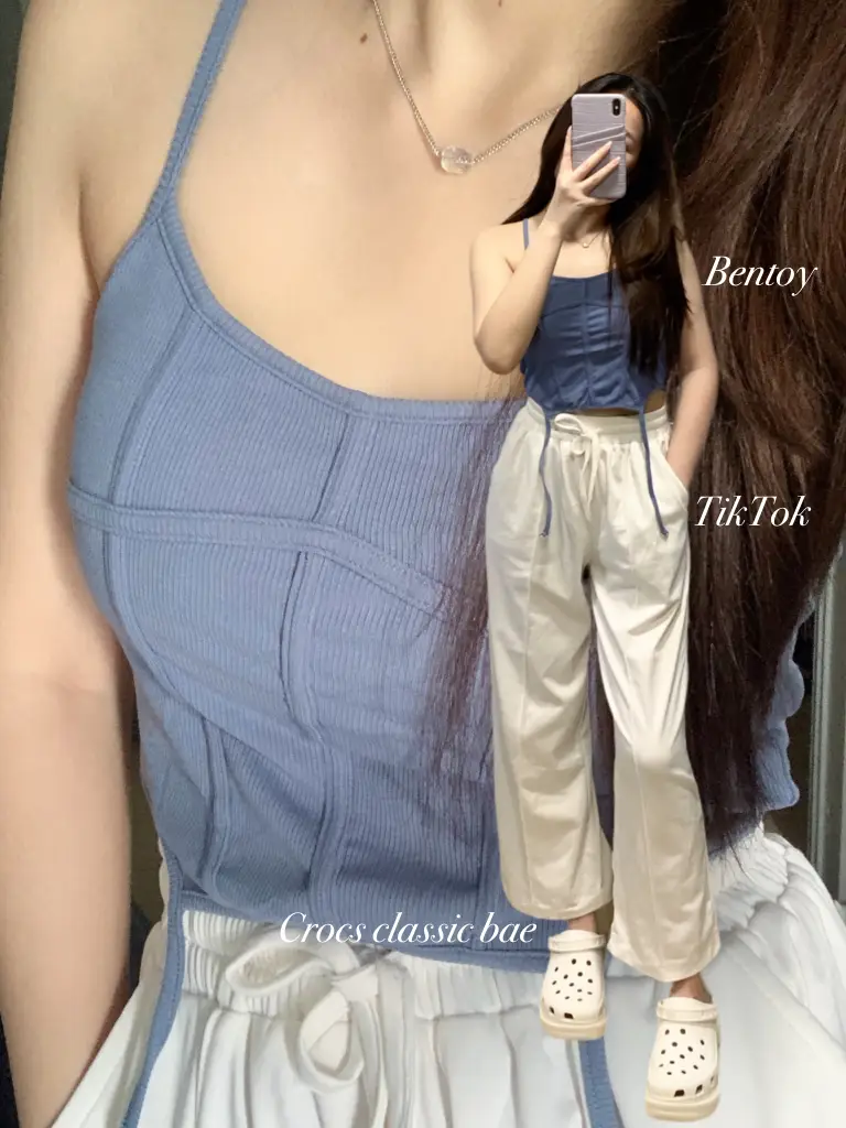 OOTD // blue and white ep.2 | แกลเลอรีที่โพสต์โดย Bbeammt | Lemon8