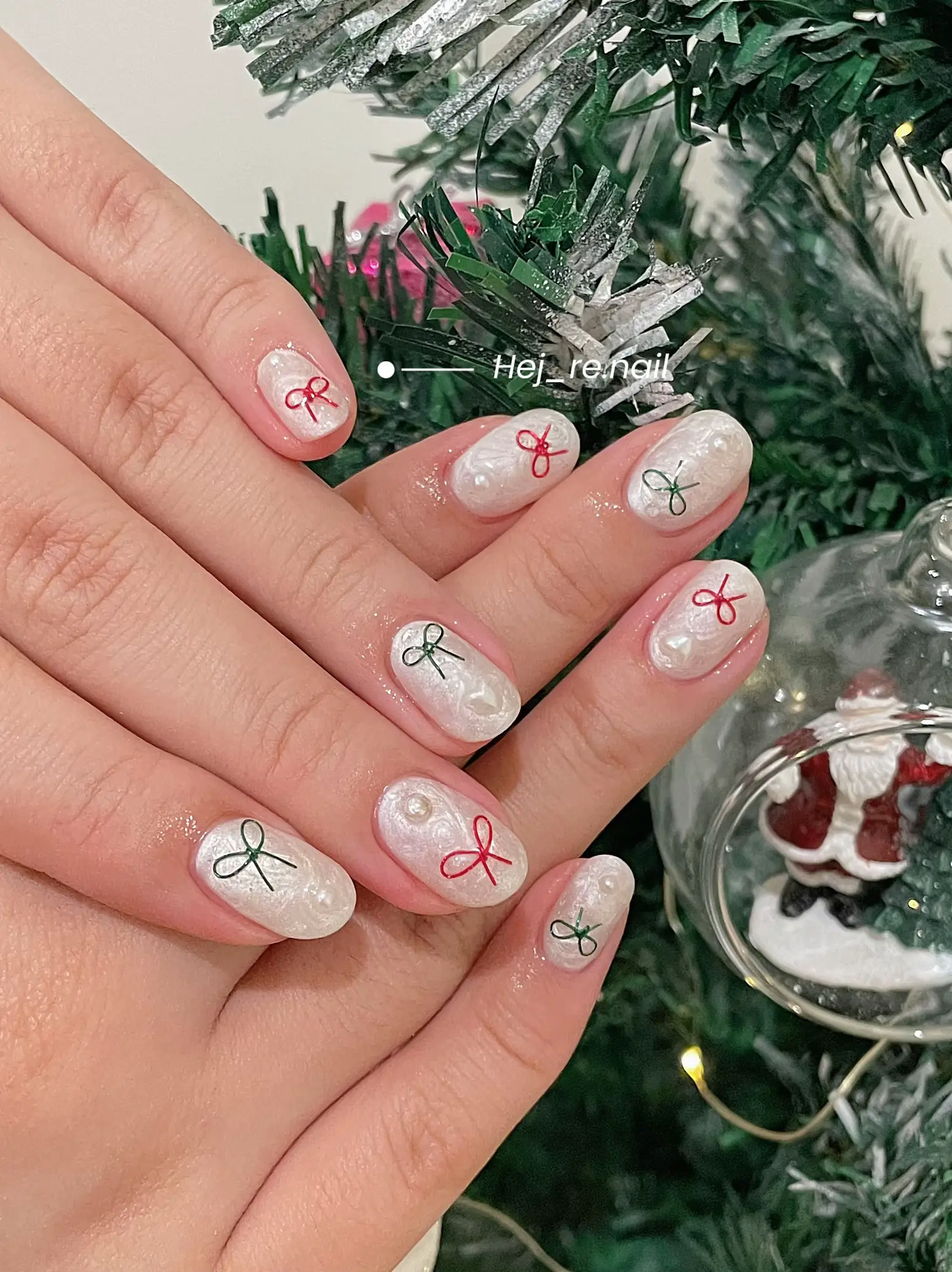 Ribbon nails / ไอเดียเล็บลายโบว์ 🎀 | แกลเลอรีที่โพสต์โดย hej_re.nail ...