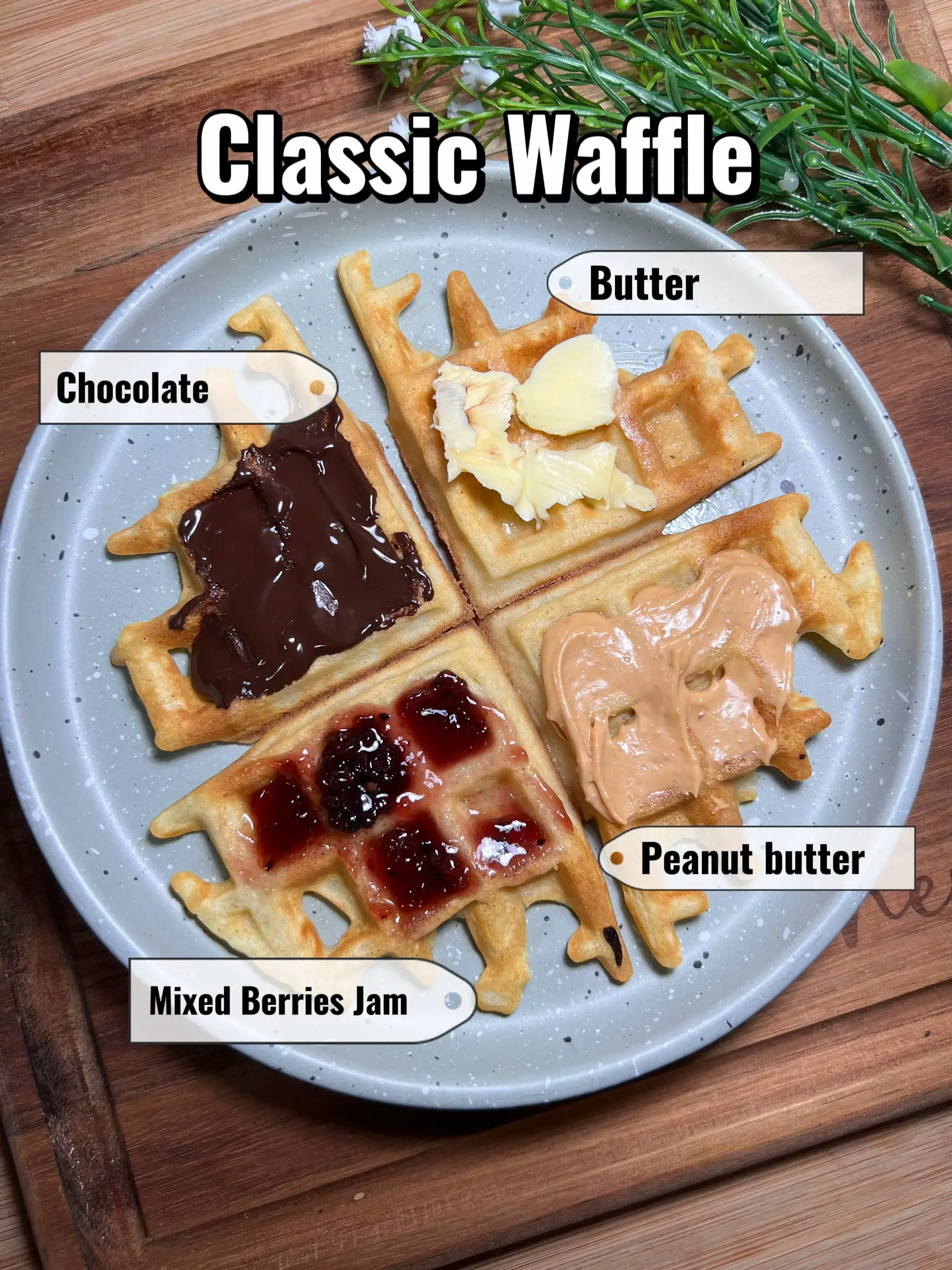1 Resipi 4 Idea Waffle Topping | Galeri disiarkan oleh faraherda | Lemon8