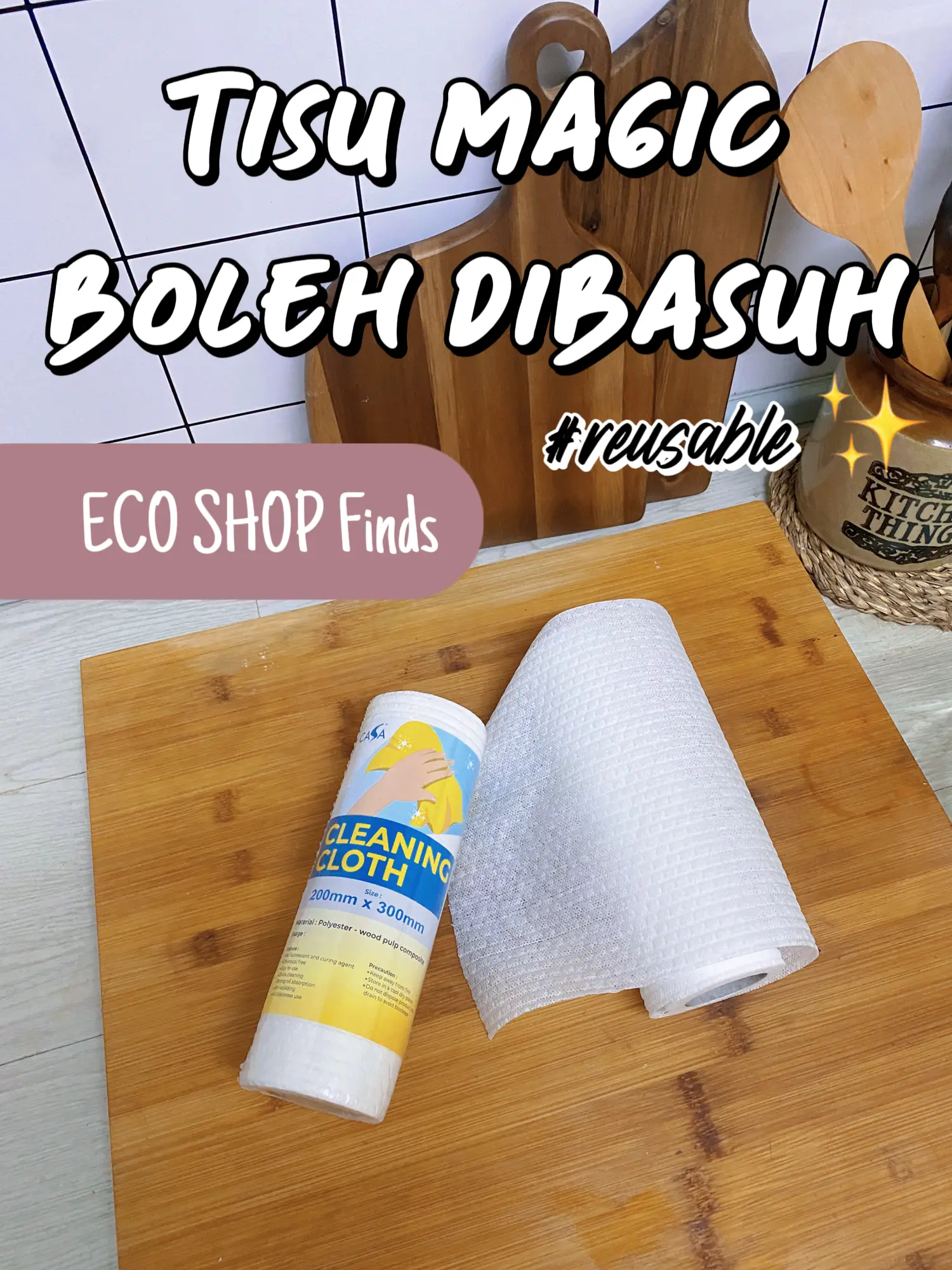 TISU MAGIC BOLEH DIBASUH- ECOSHOP FINDS | Galeri disiarkan oleh ...