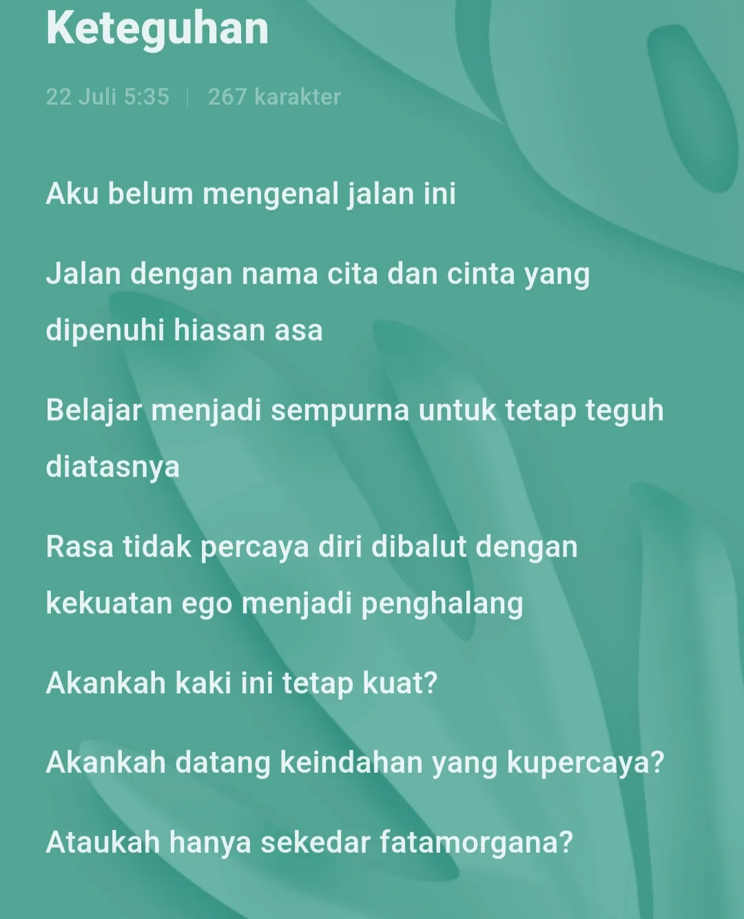 keteguhan | Galeri diposting oleh pena nada | Lemon8