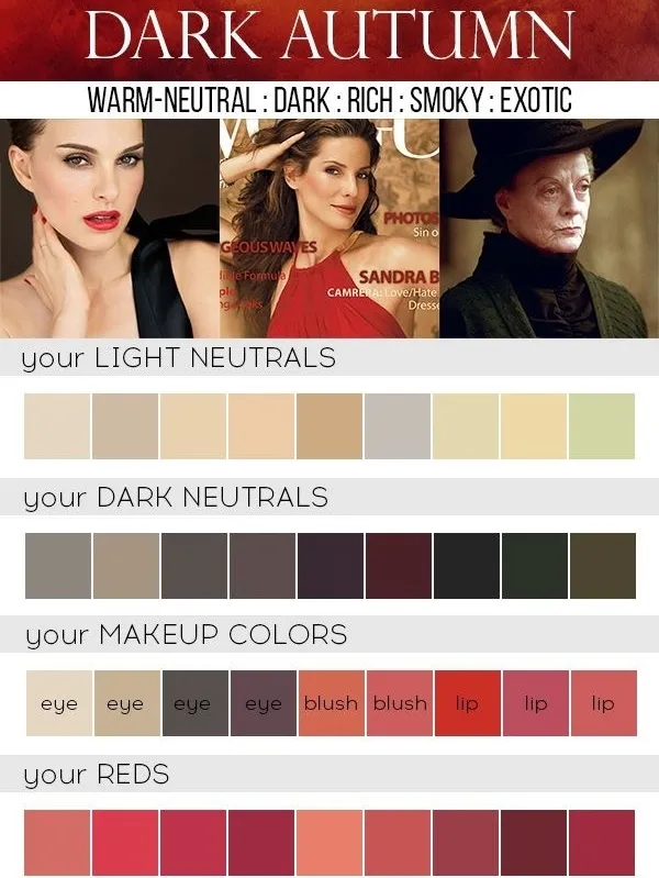 Dark autumn color pallet | Galeri disiarkan oleh 나비하🦋 | Lemon8