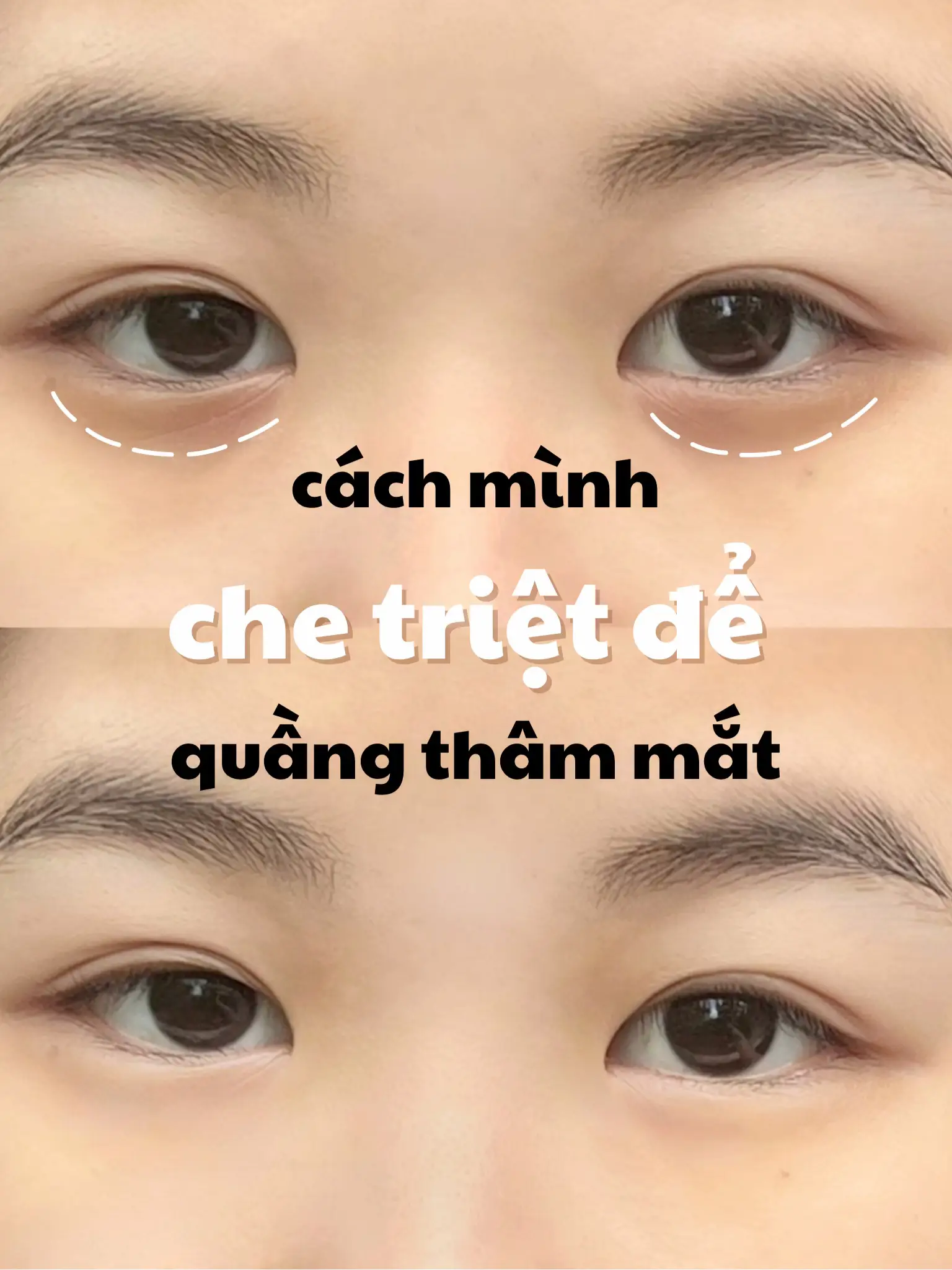 CÁCH MÌNH CHE TRIỆT ĐỂ QUẦNG THÂM MẮT | Video do vtnhi.29 đăng | Lemon8