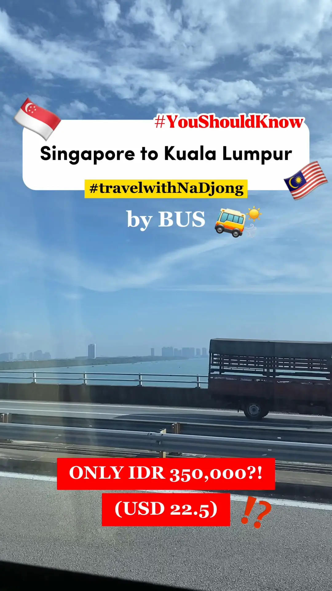 NAIK BUS DARI SINGAPORE KE KUALA LUMPUR 🥰🇸🇬🇲🇾 | Video dipublikasikan oleh Yohana Djong | Lemon8