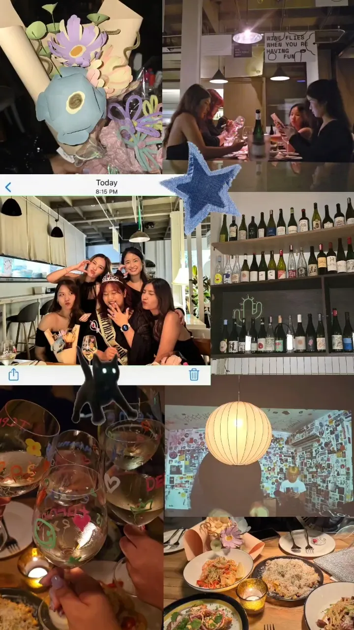 คอนเท้นวันเกิด @ Unscene wine bar 🍸 ️🥂 | วิดีโอที่เผยแพร่โดย earth | Lemon8